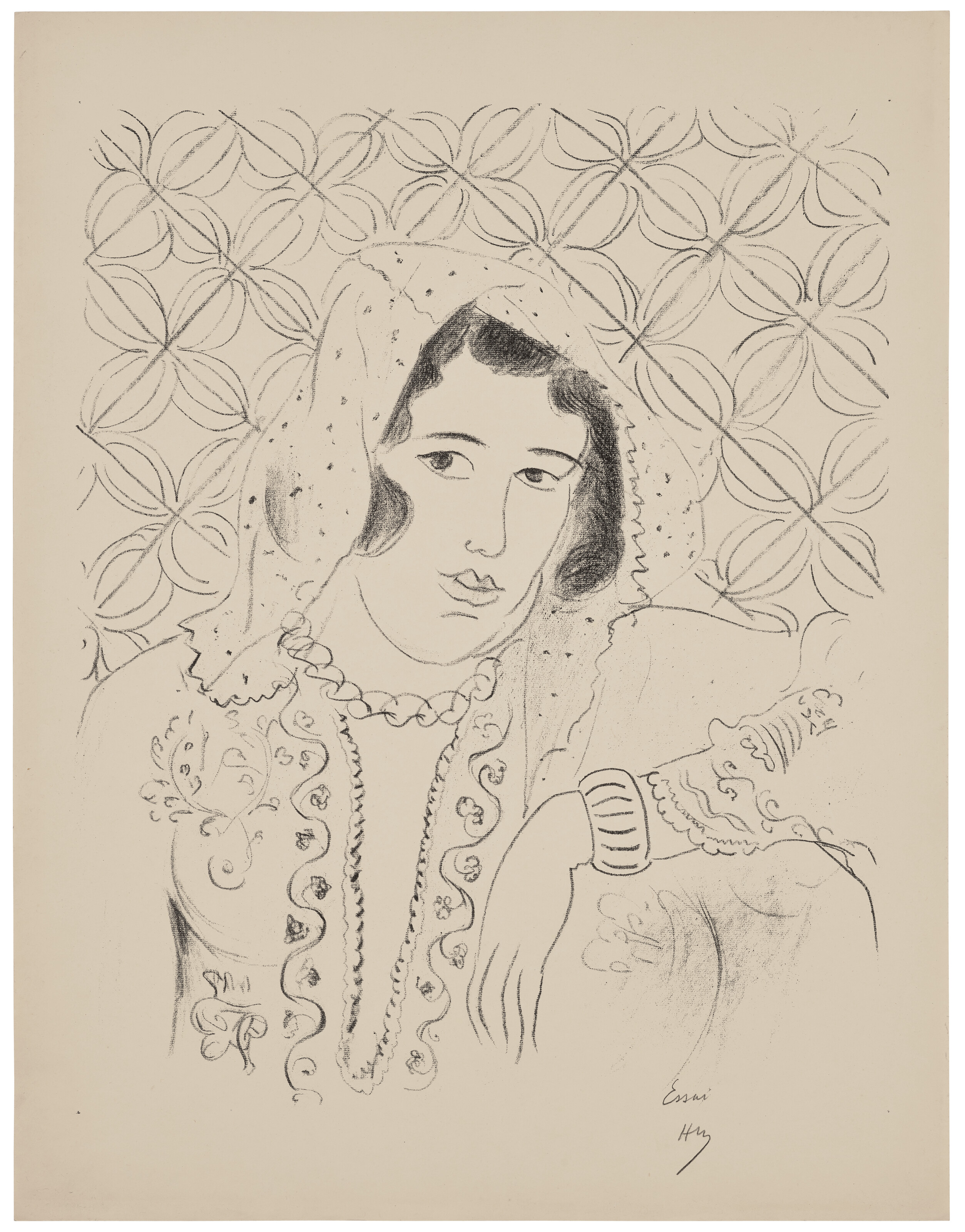 HENRI MATISSE (1869-1954), Figure devant tapa africain | Christie’s