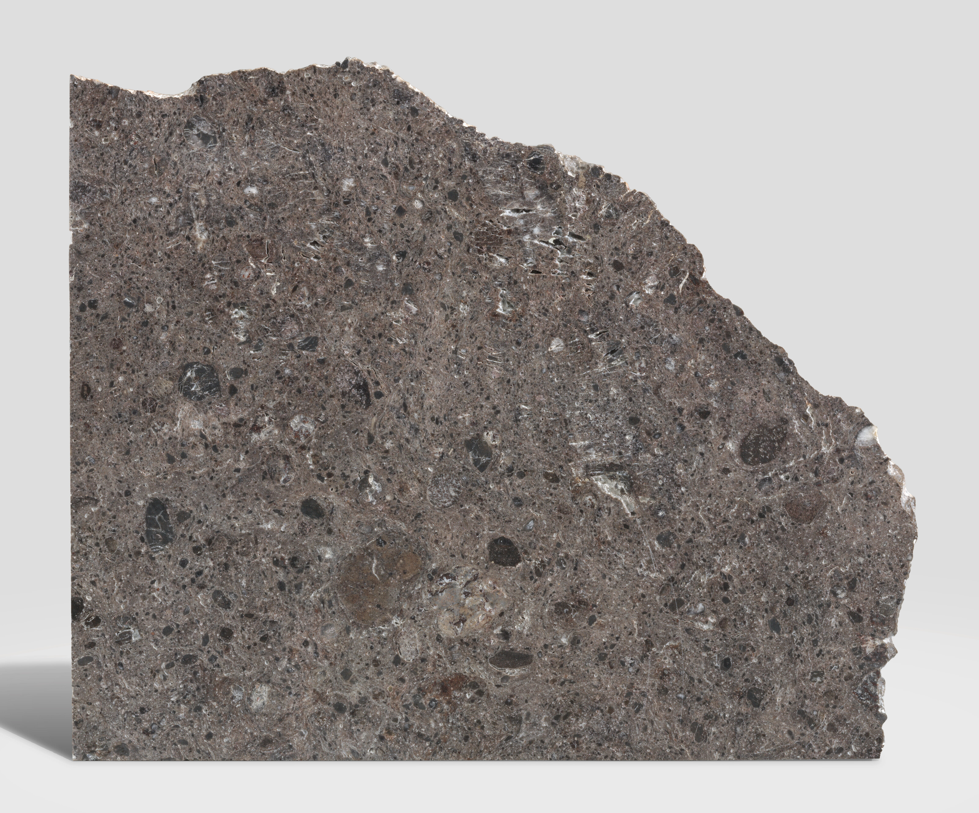 PARTIAL SLICE OF TISSERLITINE 001, The Moon – lunar feldspathic breccia ...