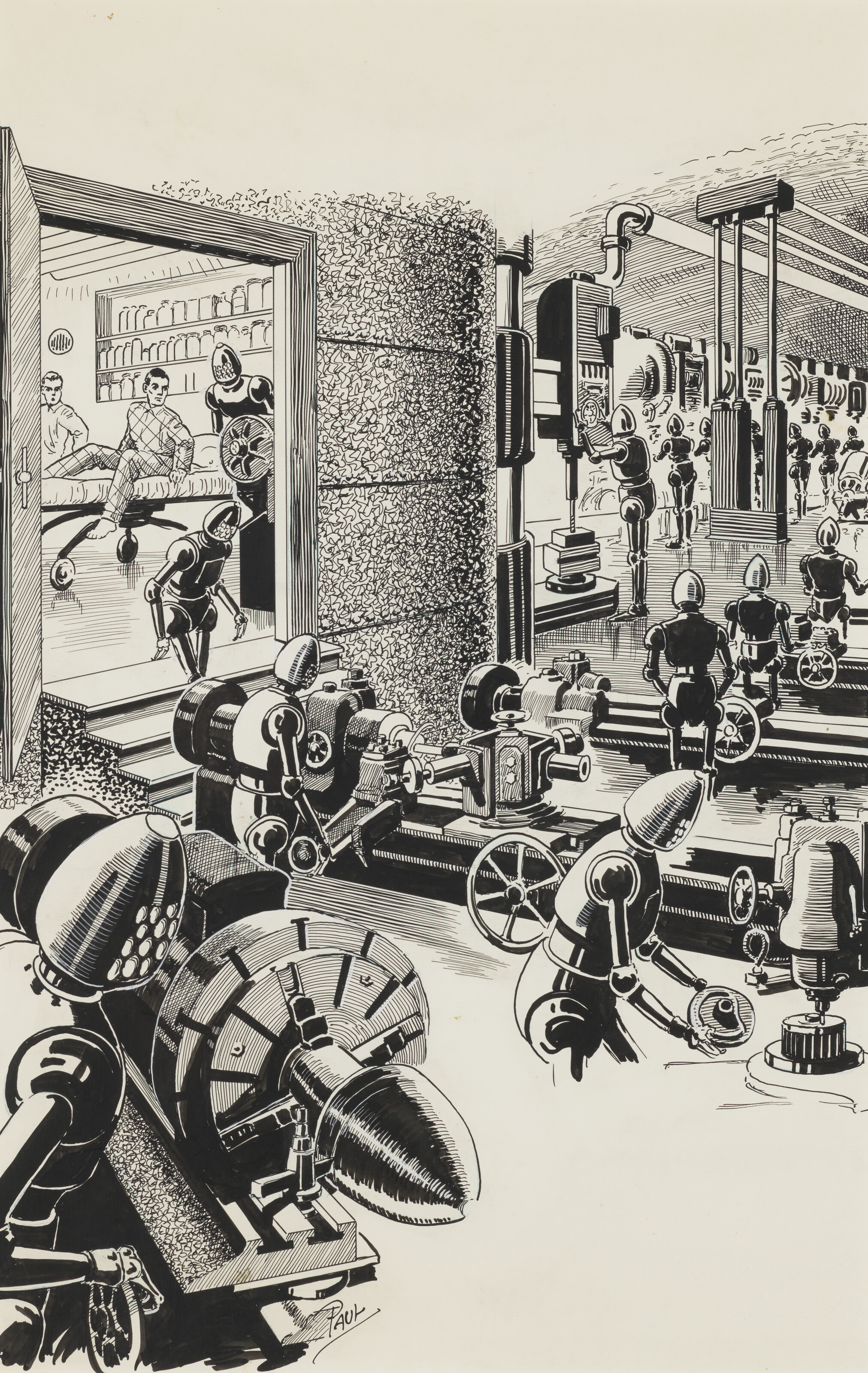 FRANK R. PAUL (1884-1963), ROBOT FACTORY | Christie’s