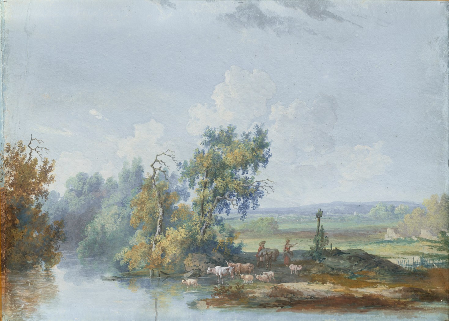 LOUIS-GABRIEL MOREAU, DIT MOREAU L’AÎNÉ (PARIS 1740-1806), Paysage ...
