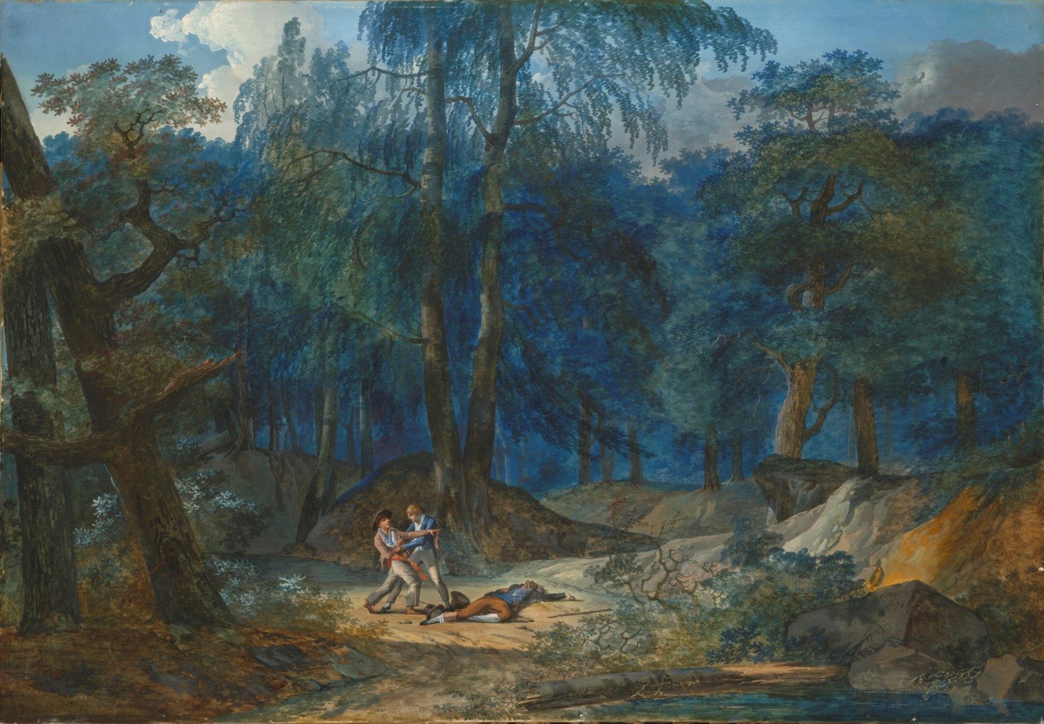 ANTOINE-PIERRE MONGIN (PARIS 1761-1827 VERSAILLES), Paysage avec Henry ...