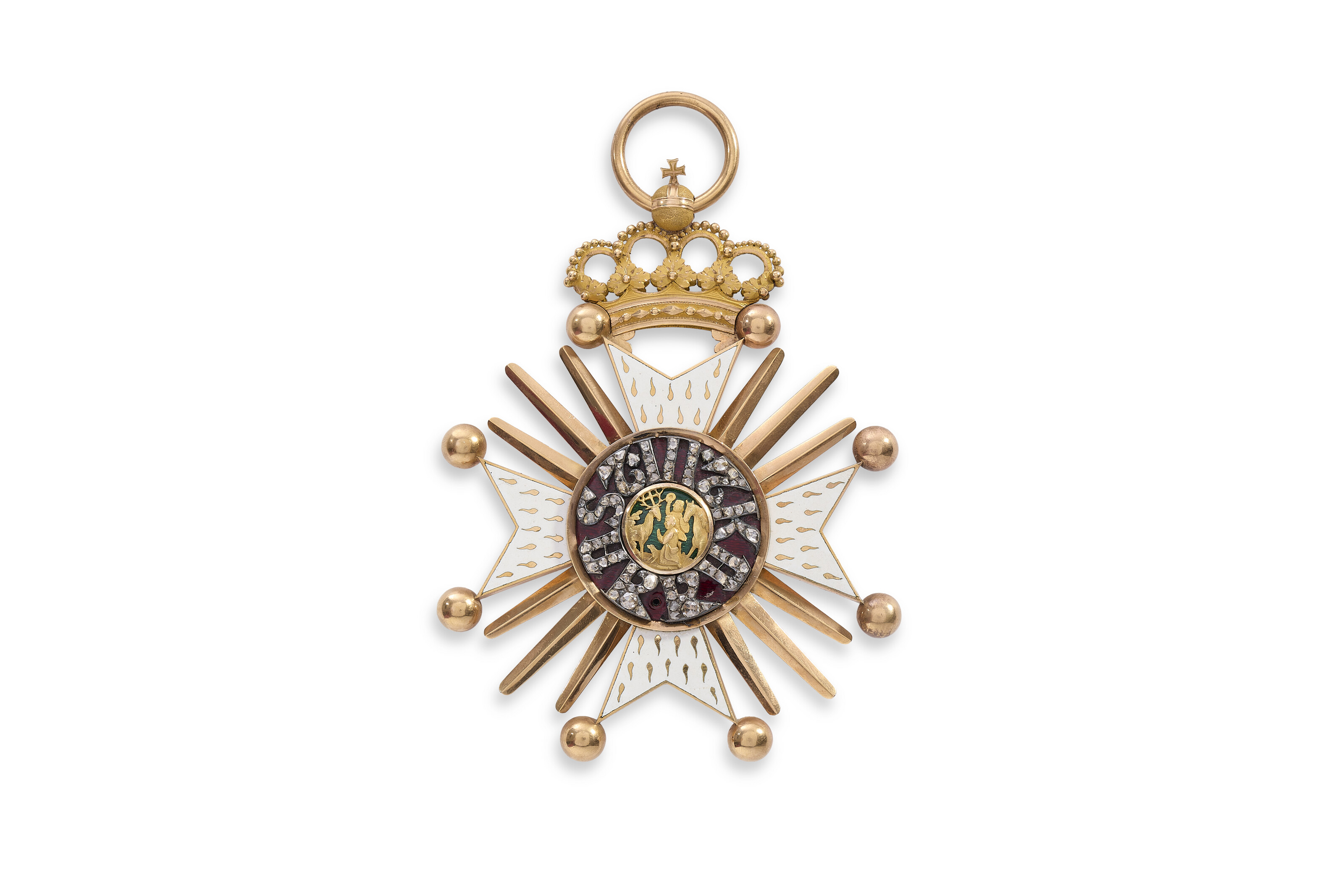 INSIGNE DE CHEVALIER DE L’ORDRE DE SAINT HUBERT DE BAVIERE DE JOACHIM ...