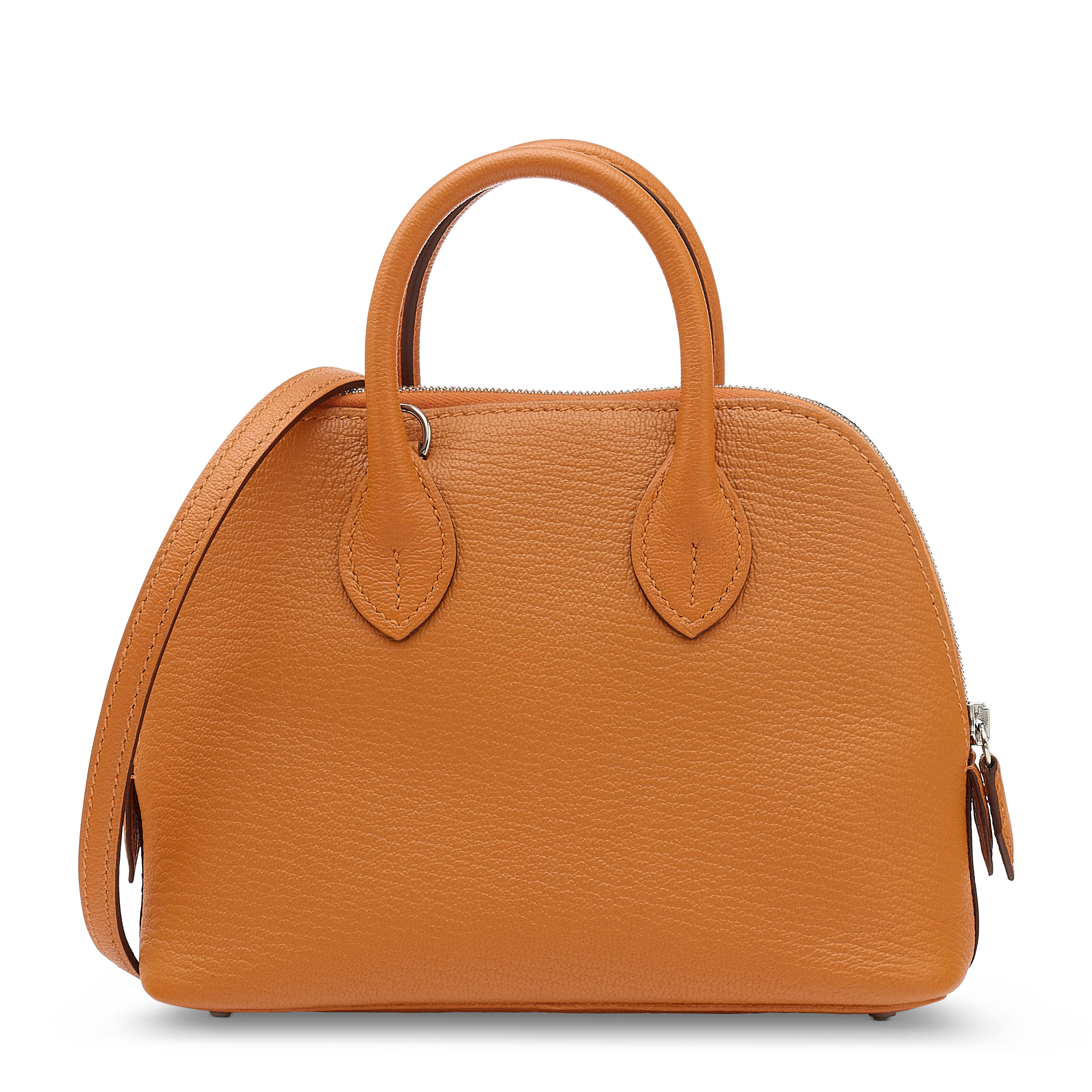 AN ORANGE H CHÈVRE LEATHER BOLIDE MINI 1923 WITH PALLADIUM HARDWARE ...
