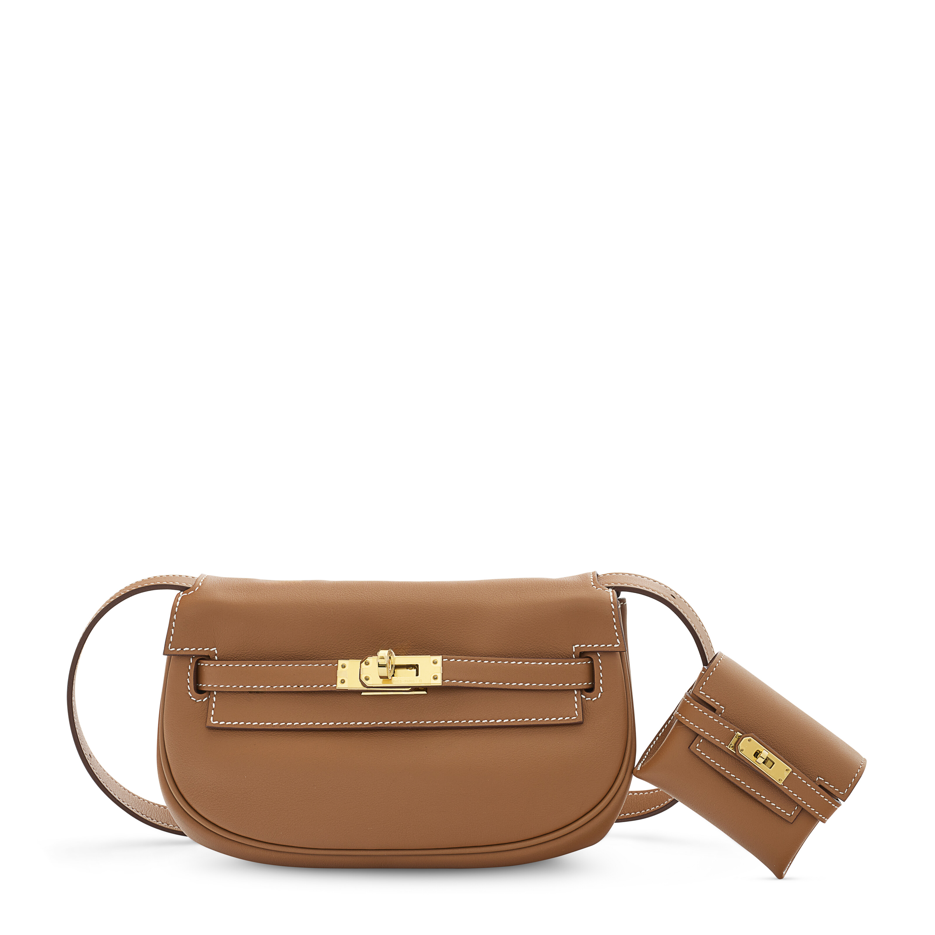 A GOLD SWIFT LEATHER KELLY MOOVE WITH GOLD HARDWARE, HERMÈS, 2024 ...