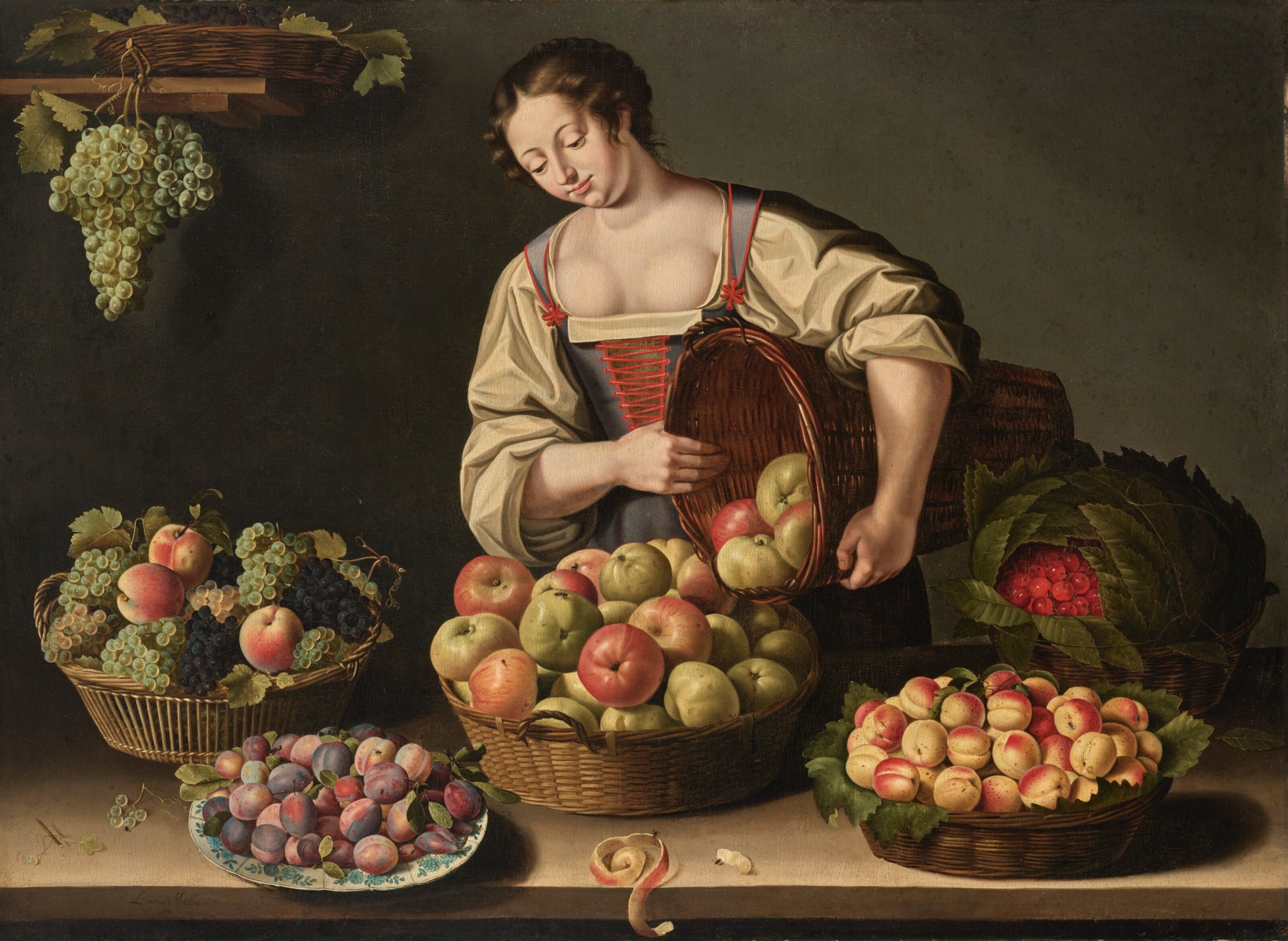 LOUYSE MOILLON (PARIS VERS 1610-1696), La Marchande de fruits ou ...