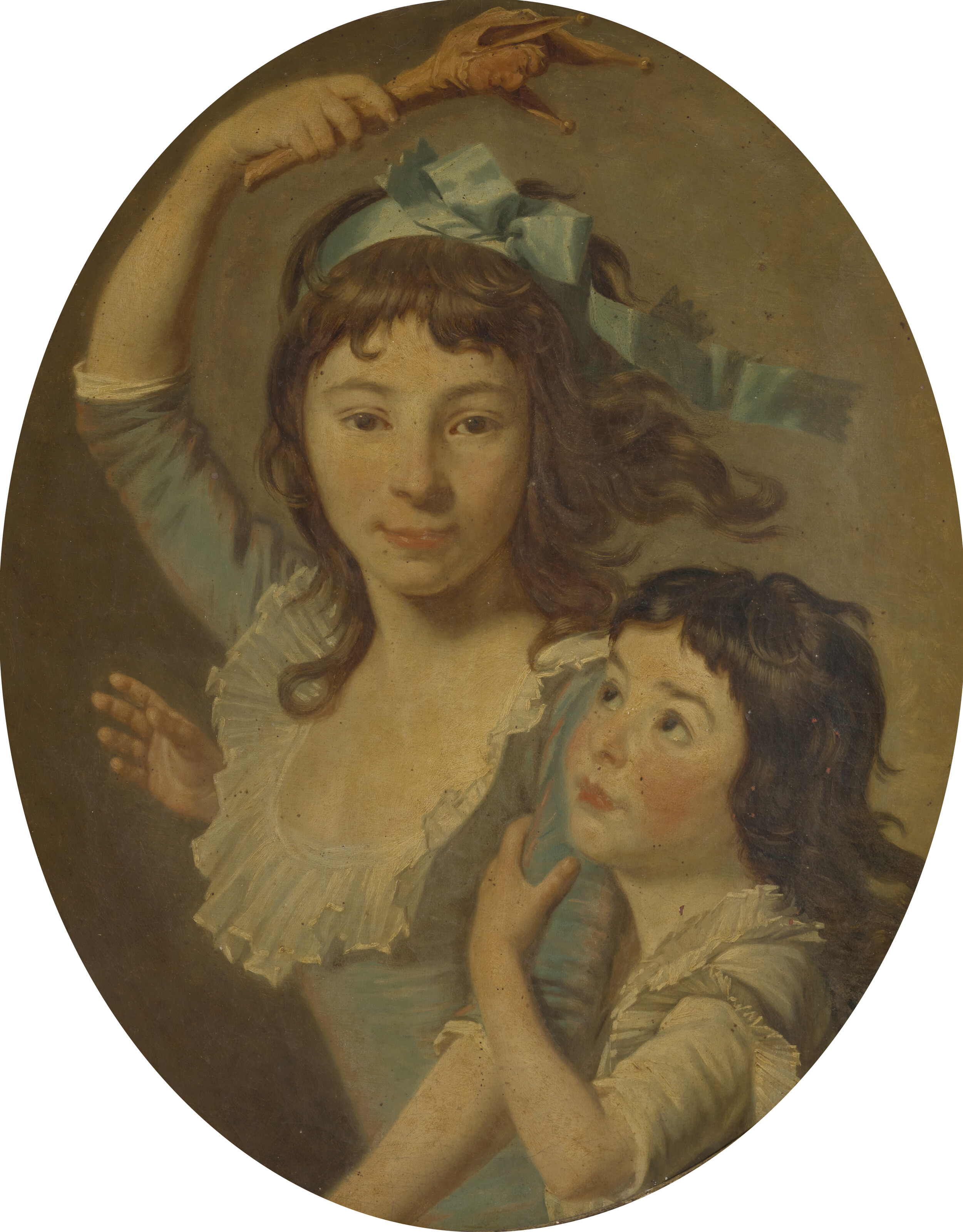 ATTRIBUÉ À HENRI-PIERRE DANLOUX (1753-1809), Portrait de Geneviève ...
