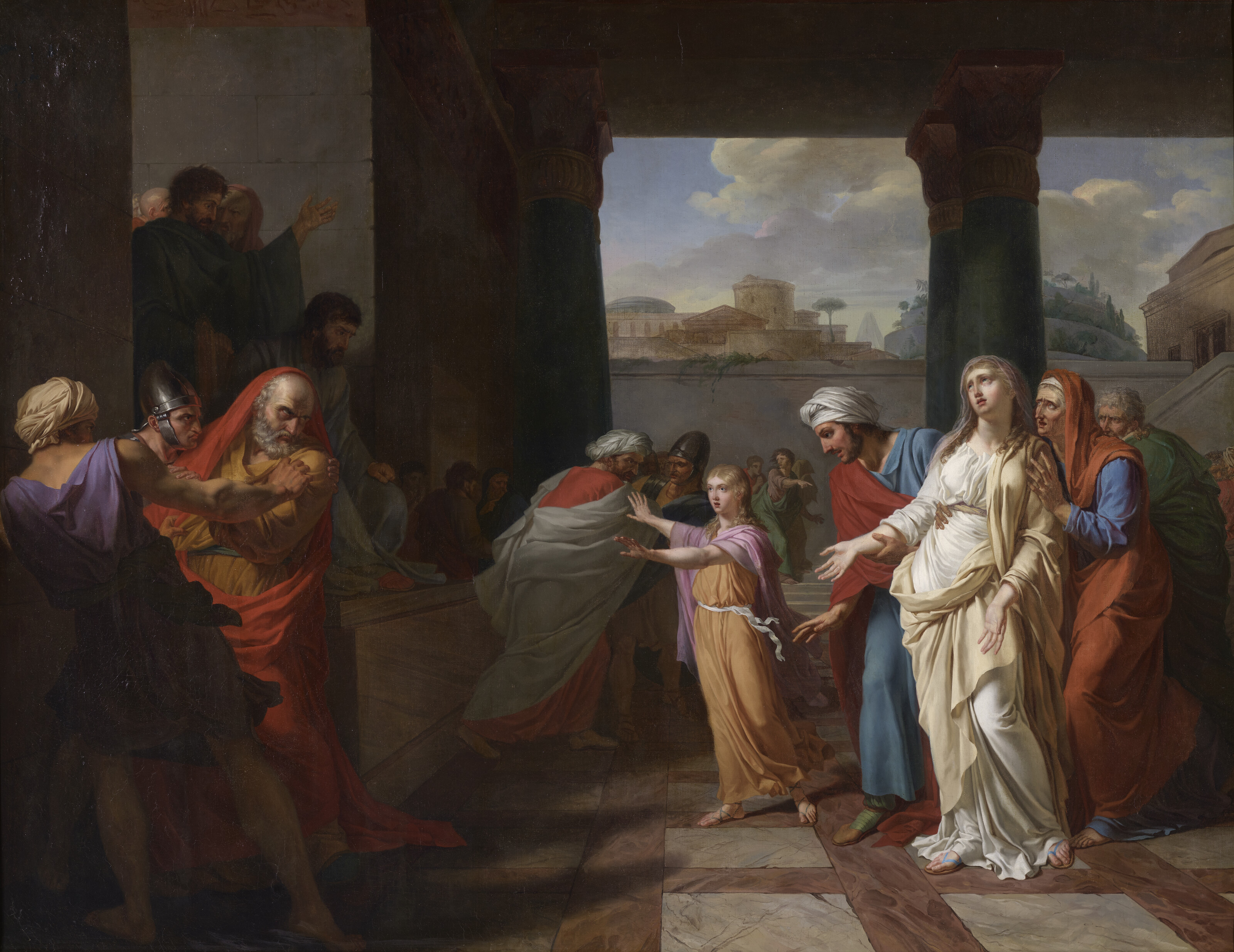 ÉCOLE NÉOCLASSIQUE, 1790, Daniel fait arrêter les vieillards ...