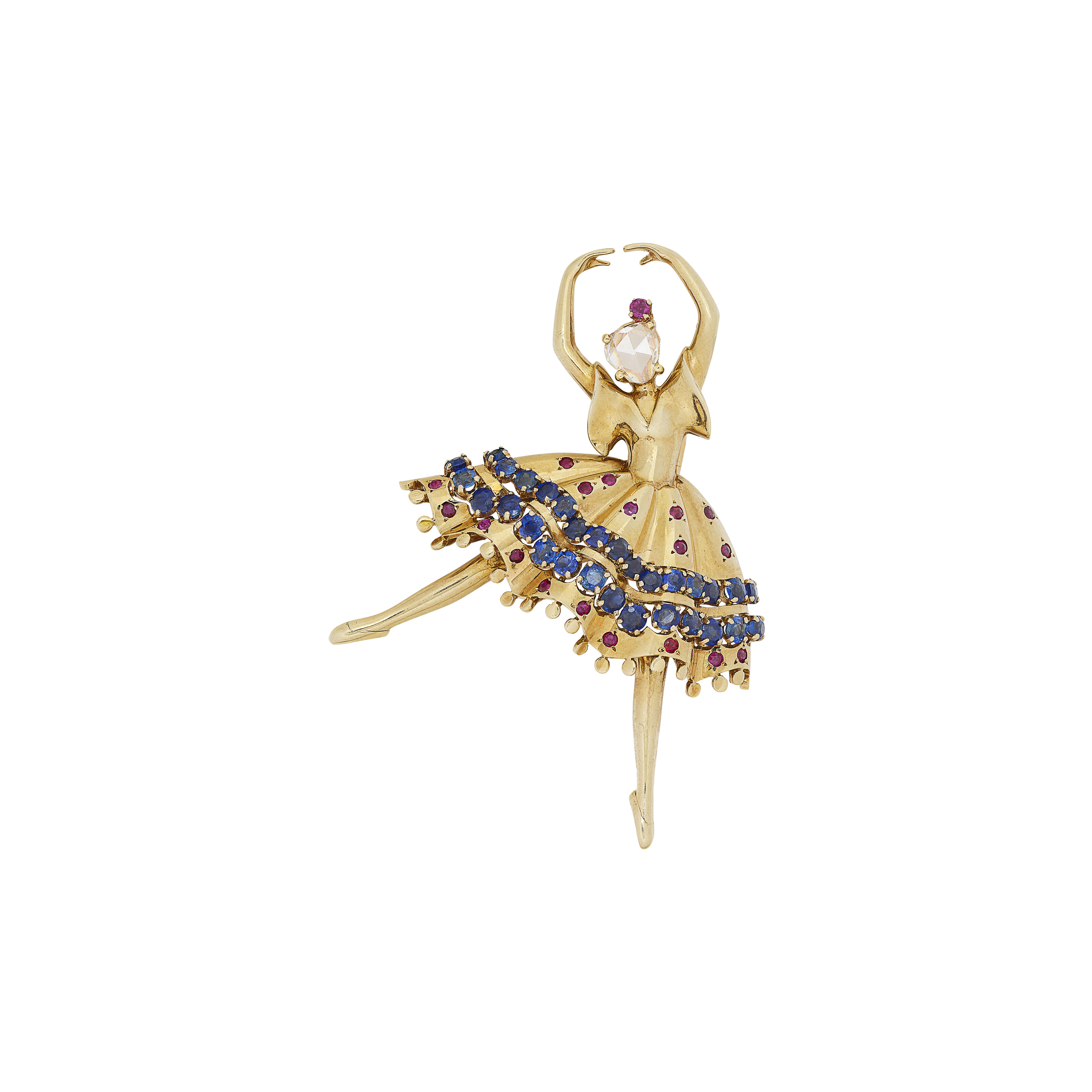 JOHN RUBEL BROCHE SAPHIRS, RUBIS ET DIAMANT, | Christie’s