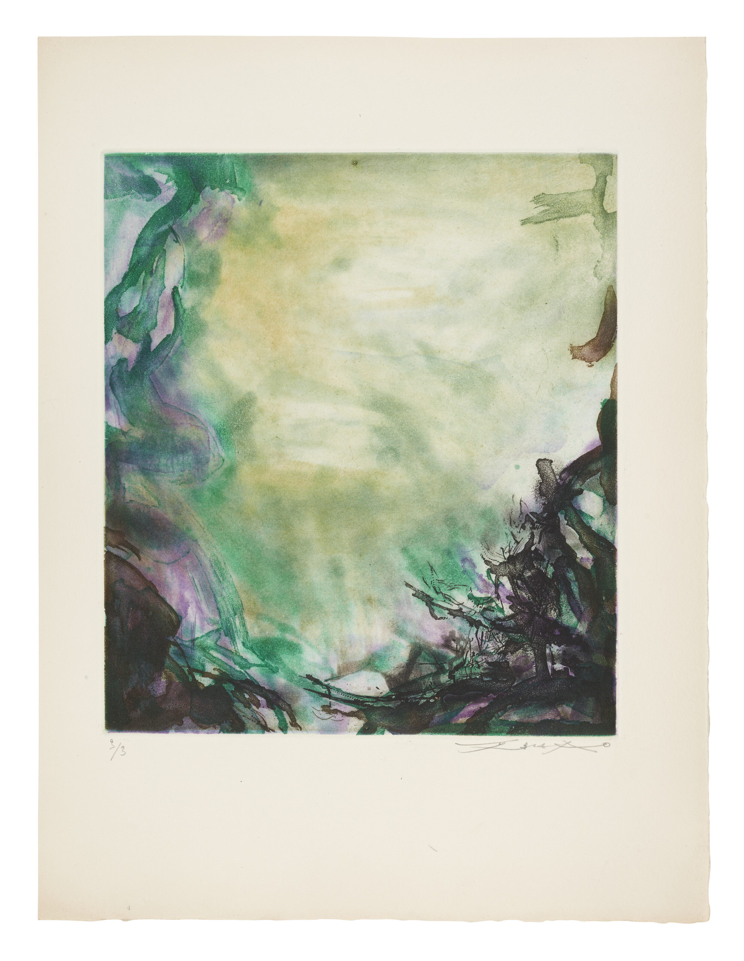 ZAO WOU-KI (1920-2013) et Jean LESCURE (1912-2005), L'étang. Paris ...
