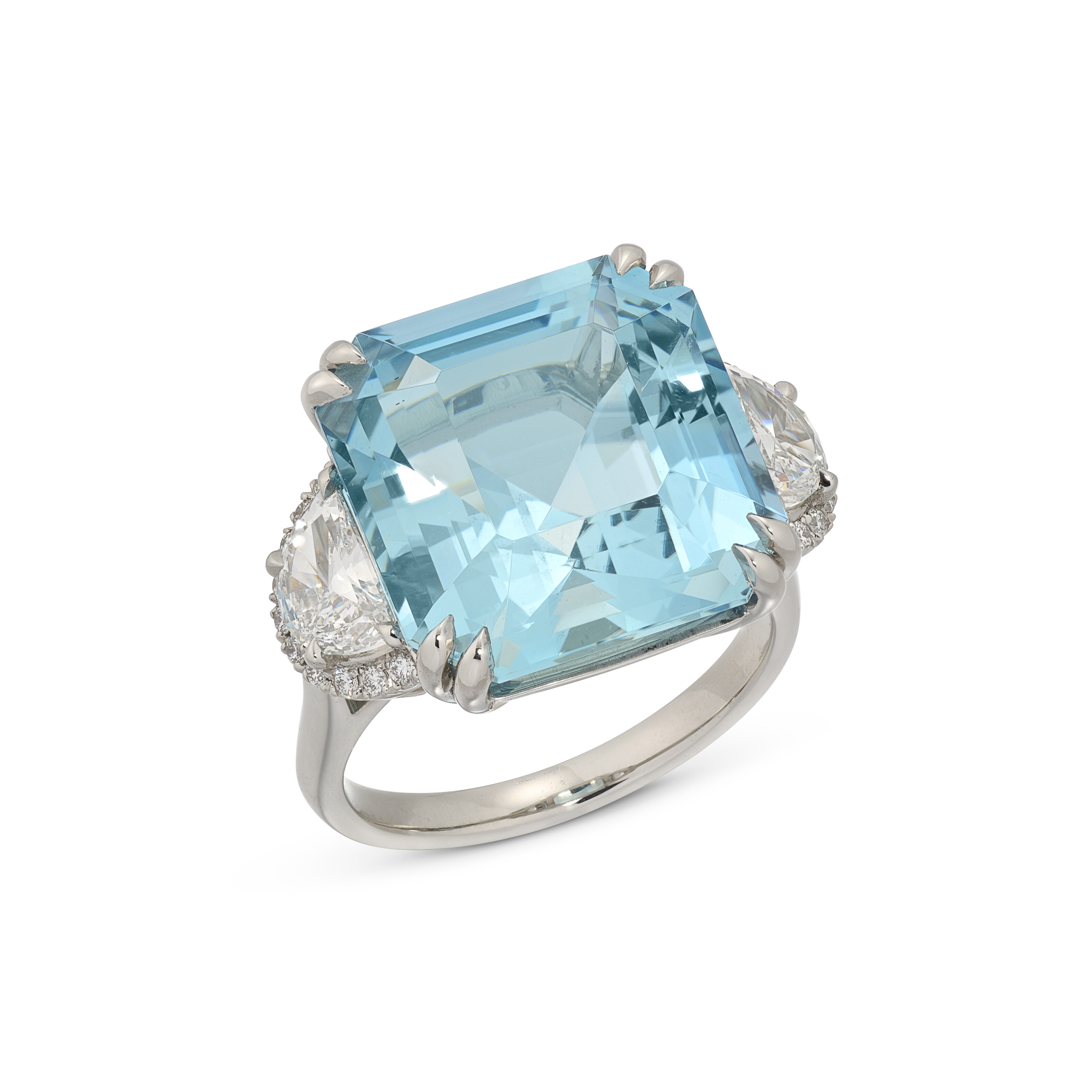 AQUAMARINE AND DIAMOND RING, | Christie’s