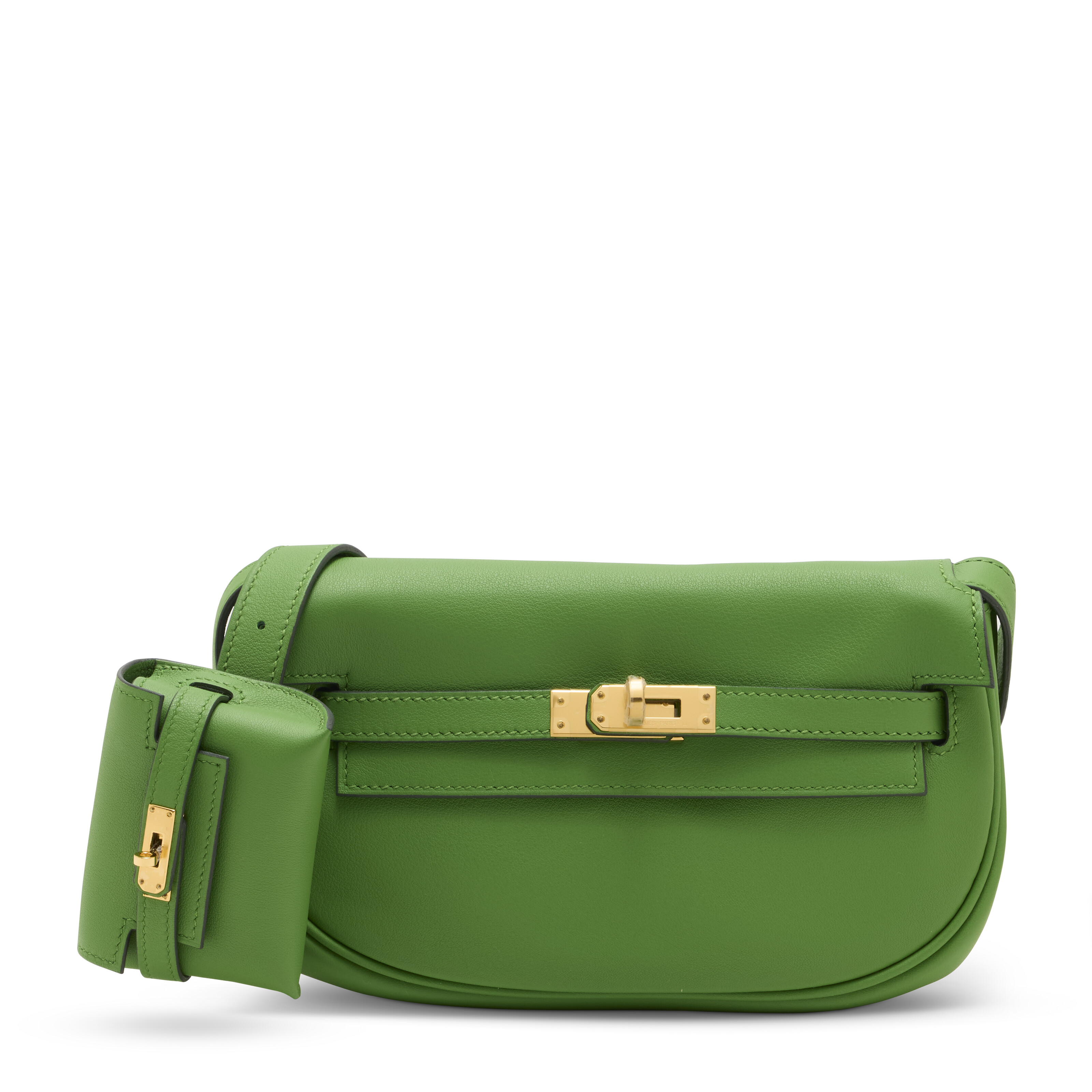 A VERT YUCCA SWIFT LEATHER KELLY MOOVE WITH GOLD HARDWARE, HERMÈS, 2024 ...