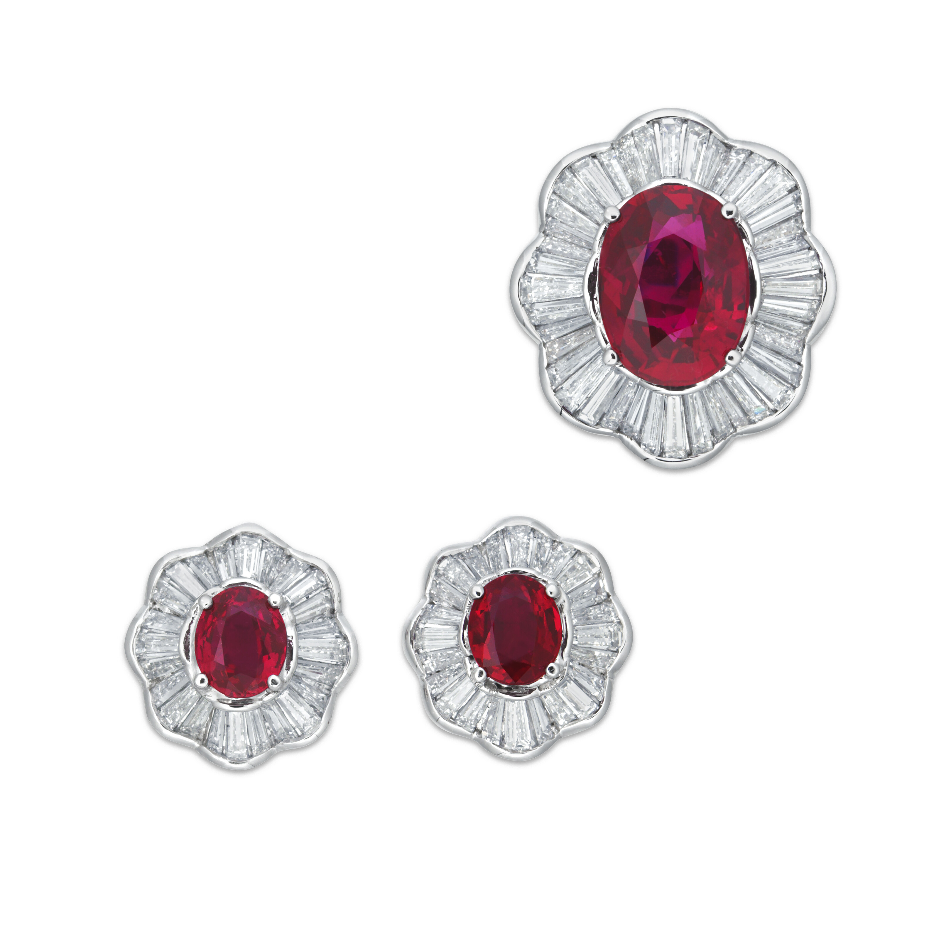 SET OF RUBY AND DIAMOND JEWELLERY, | Christie’s