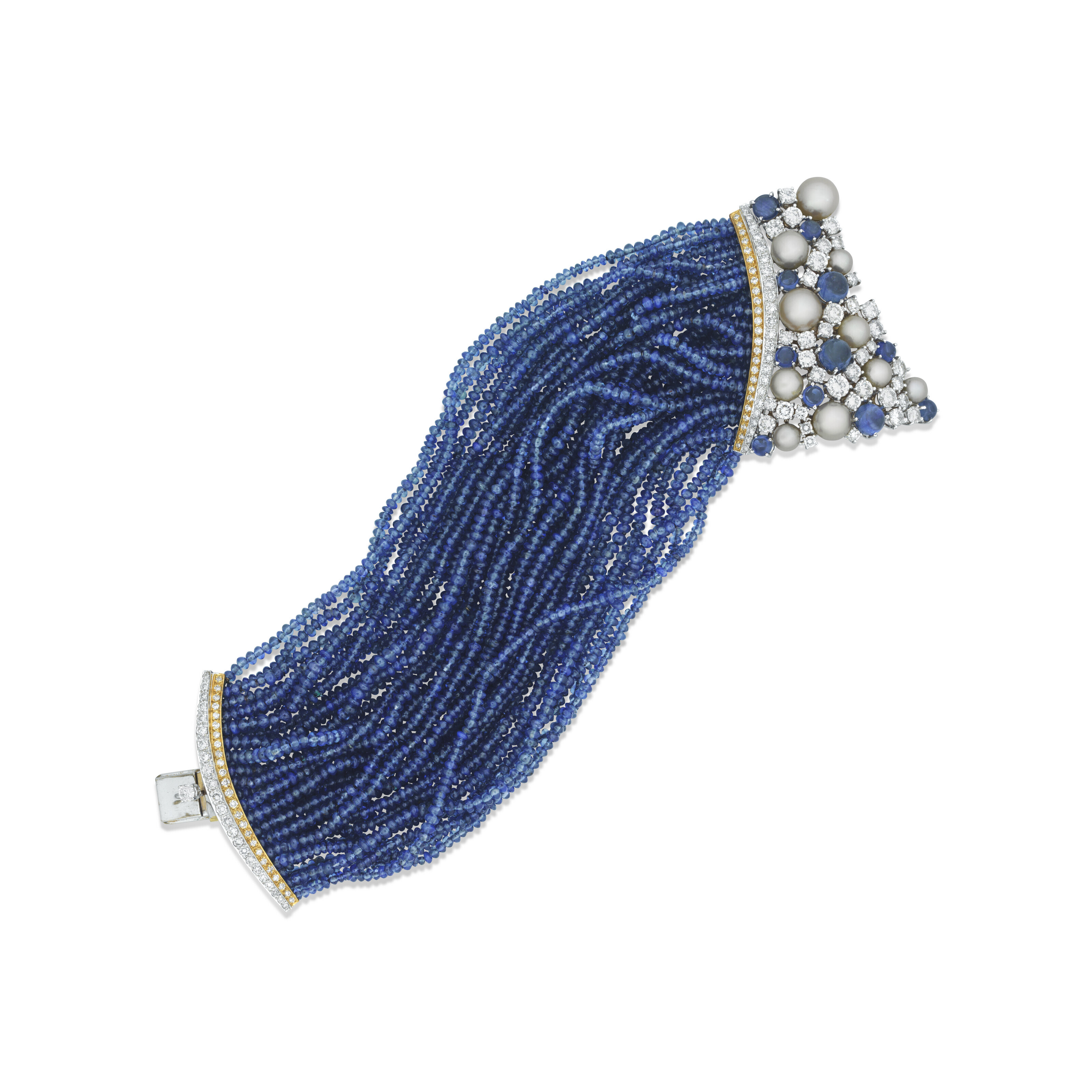 SCAVIA SAPPHIRE, PEARL AND DIAMOND 'POSEIDON' BRACELET, | Christie’s