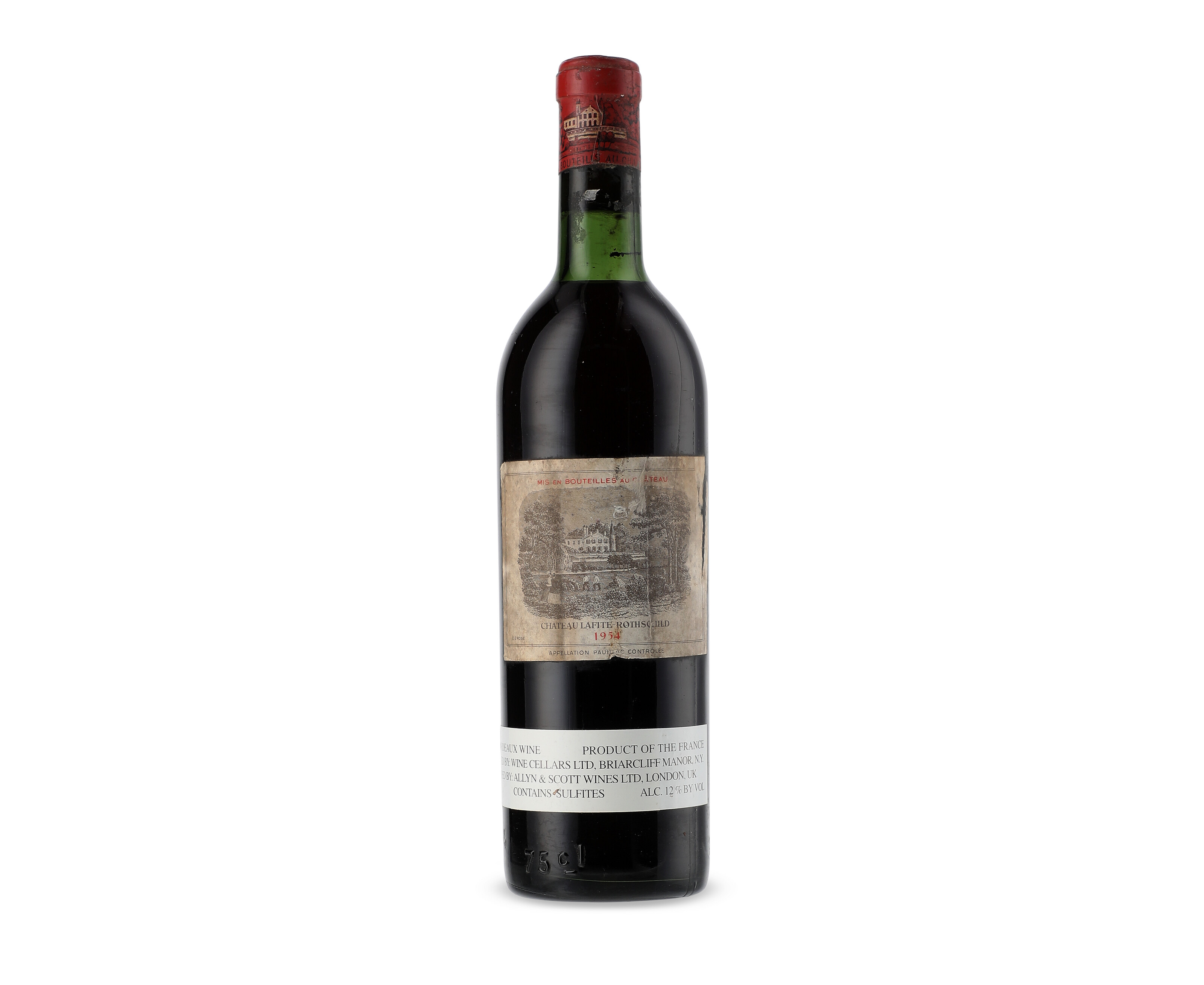 Château Lafite Rothschild 1954, Pauillac, 1er Cru Classéu.bn, heavily ...