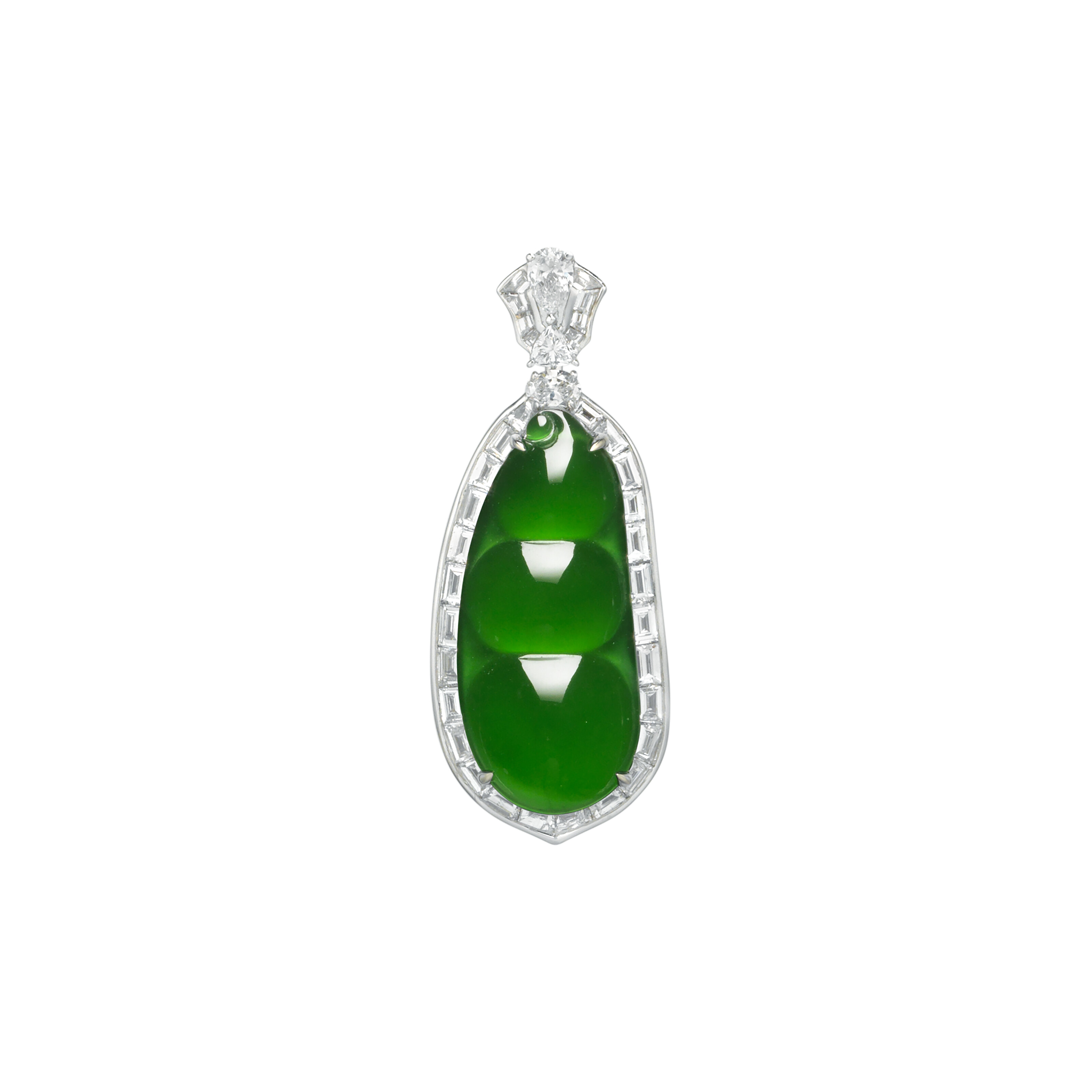 JADEITE AND DIAMOND PENDANT, | Christie’s