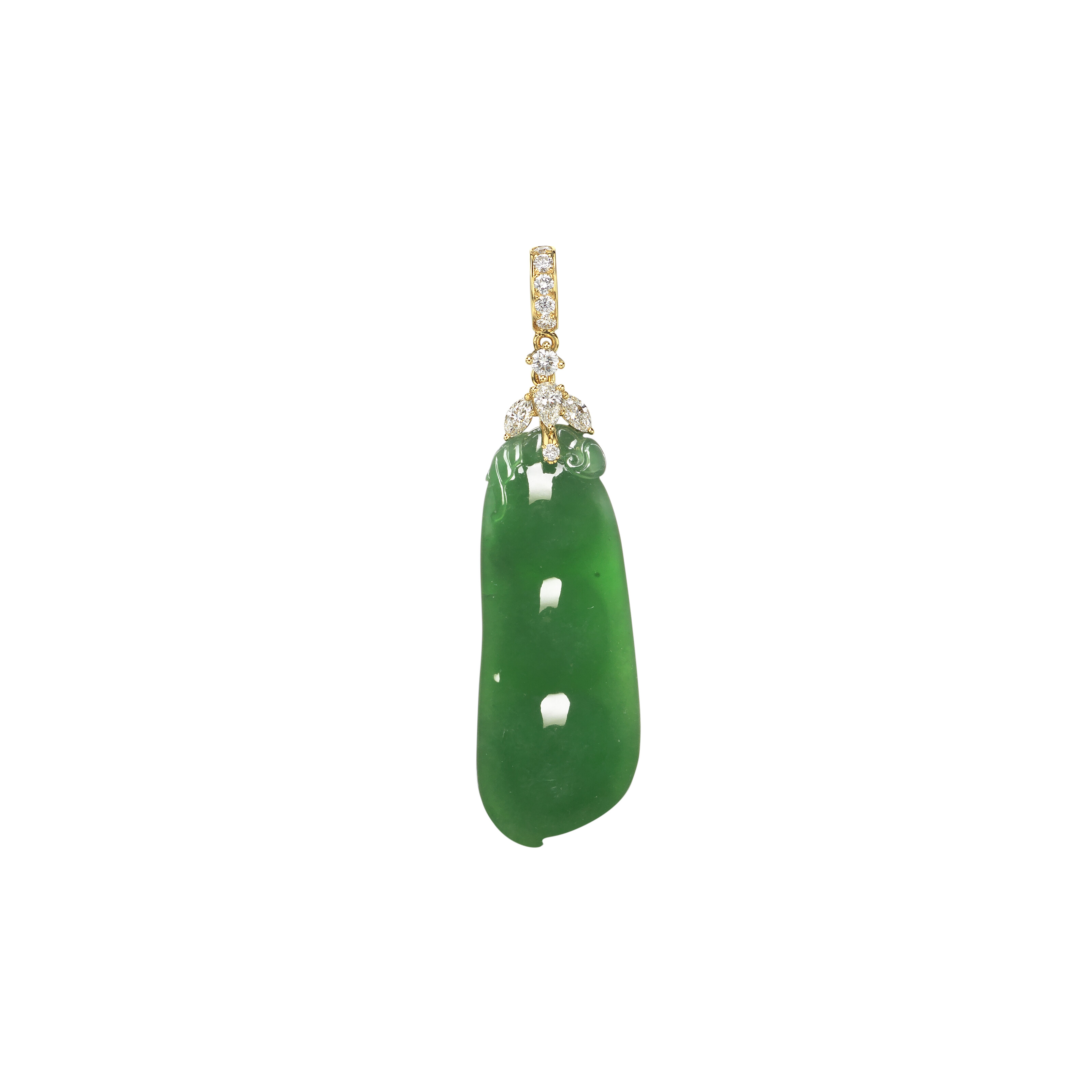 JADEITE AND DIAMOND PENDANT, | Christie’s