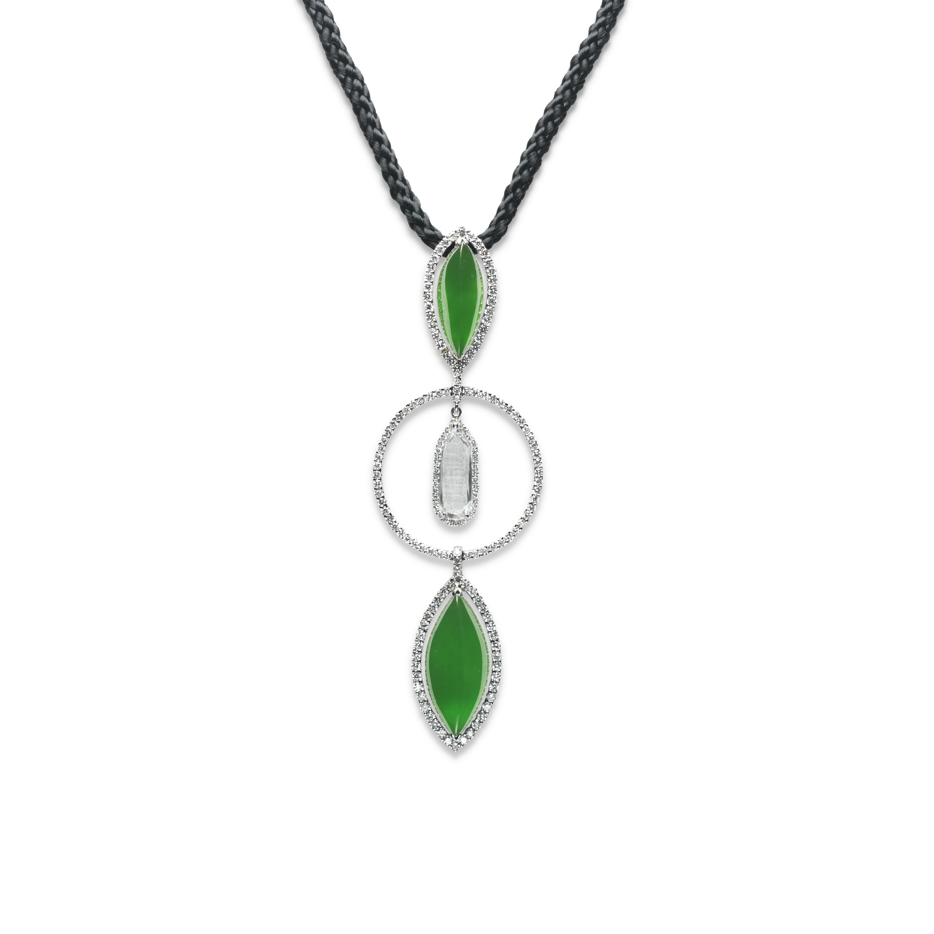 JADEITE AND DIAMOND PENDENT NECKLACE, | Christie’s