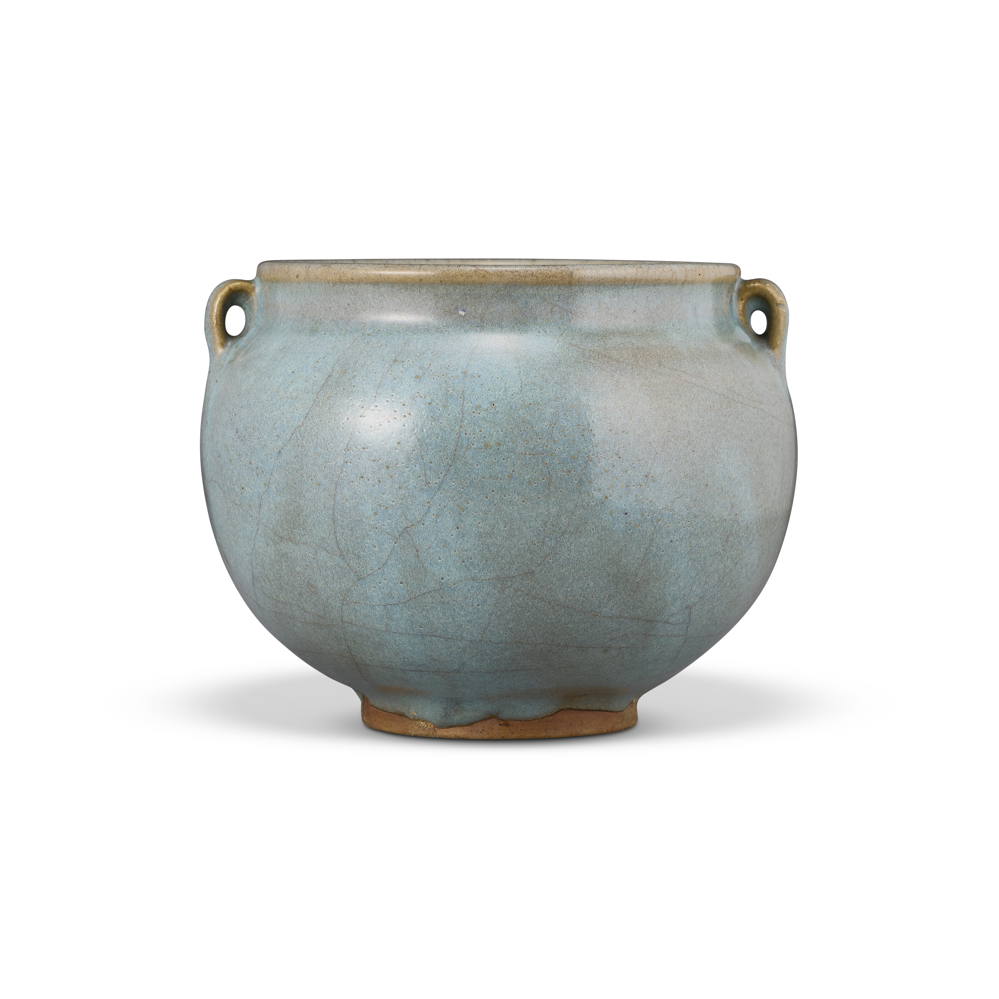 A JUN SKY-BLUE GLAZED LOOP-HANDLED JAR, JIN-YUAN DYNASTY (1115-1368 ...