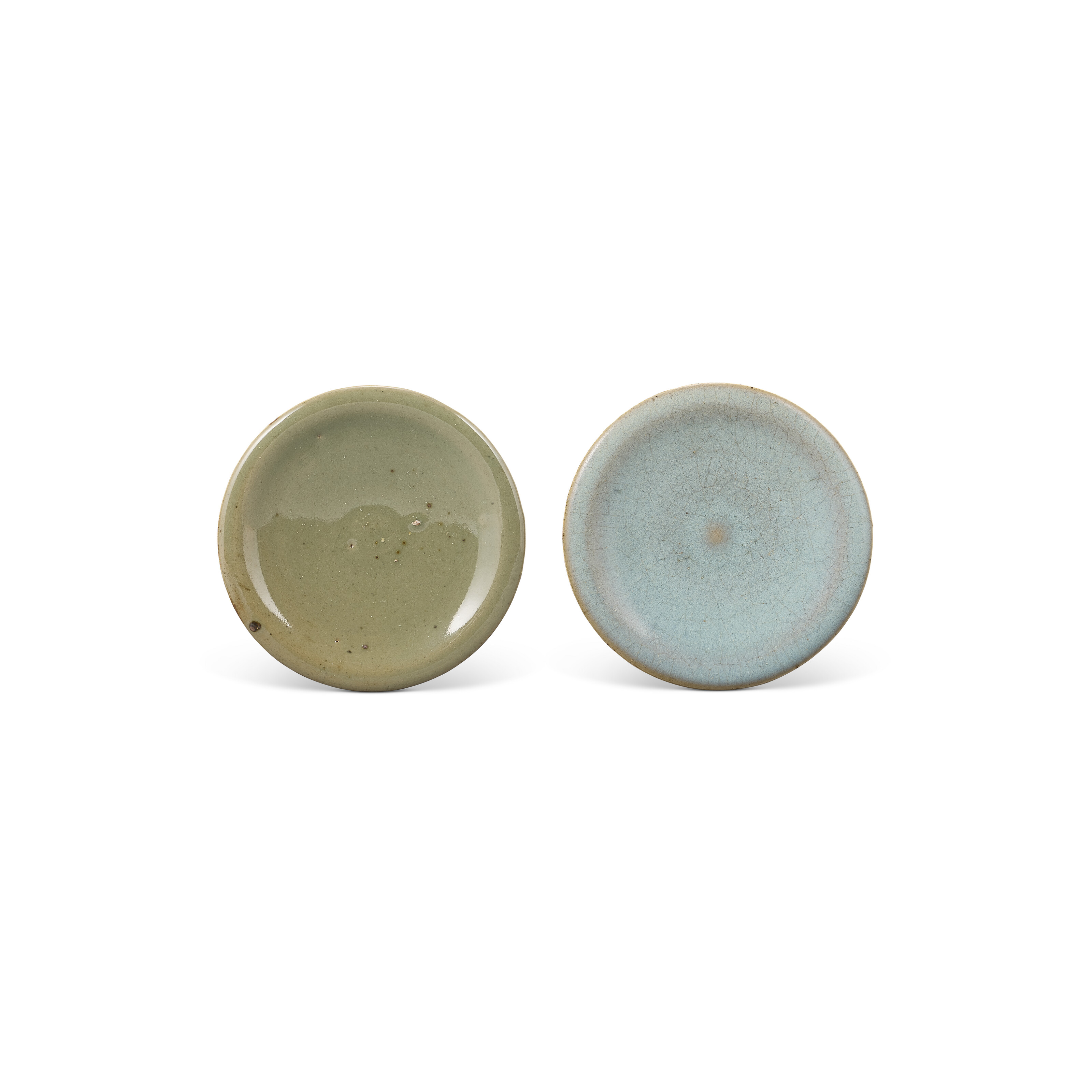 A JUN GREEN-GLAZED DISH AND A JUN BLUE-GLAZED DISH, JIN-YUAN DYNASTY ...