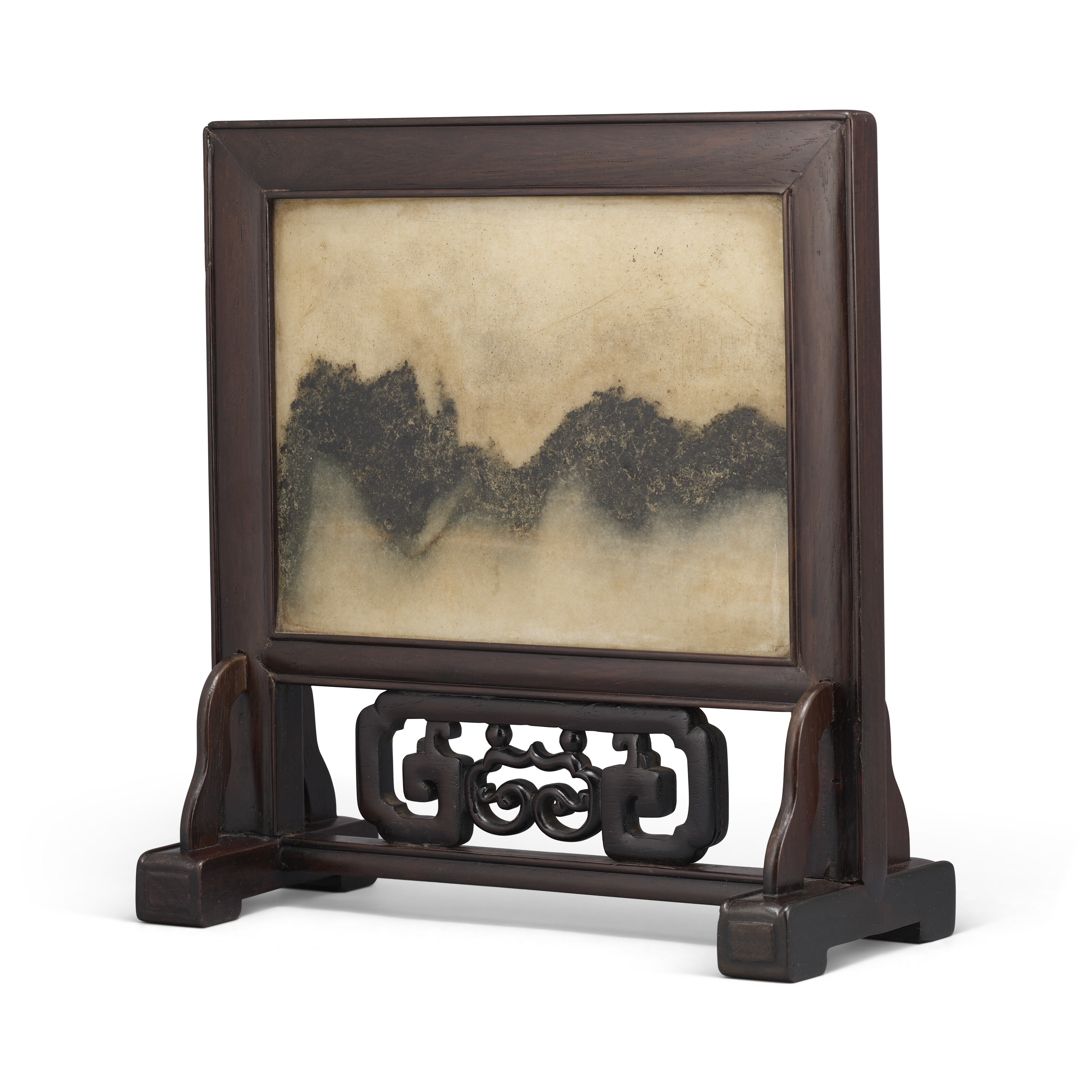 A SMALL RECTANGULAR 'DREAMSTONE' INSET TABLE SCREEN, | Christie’s