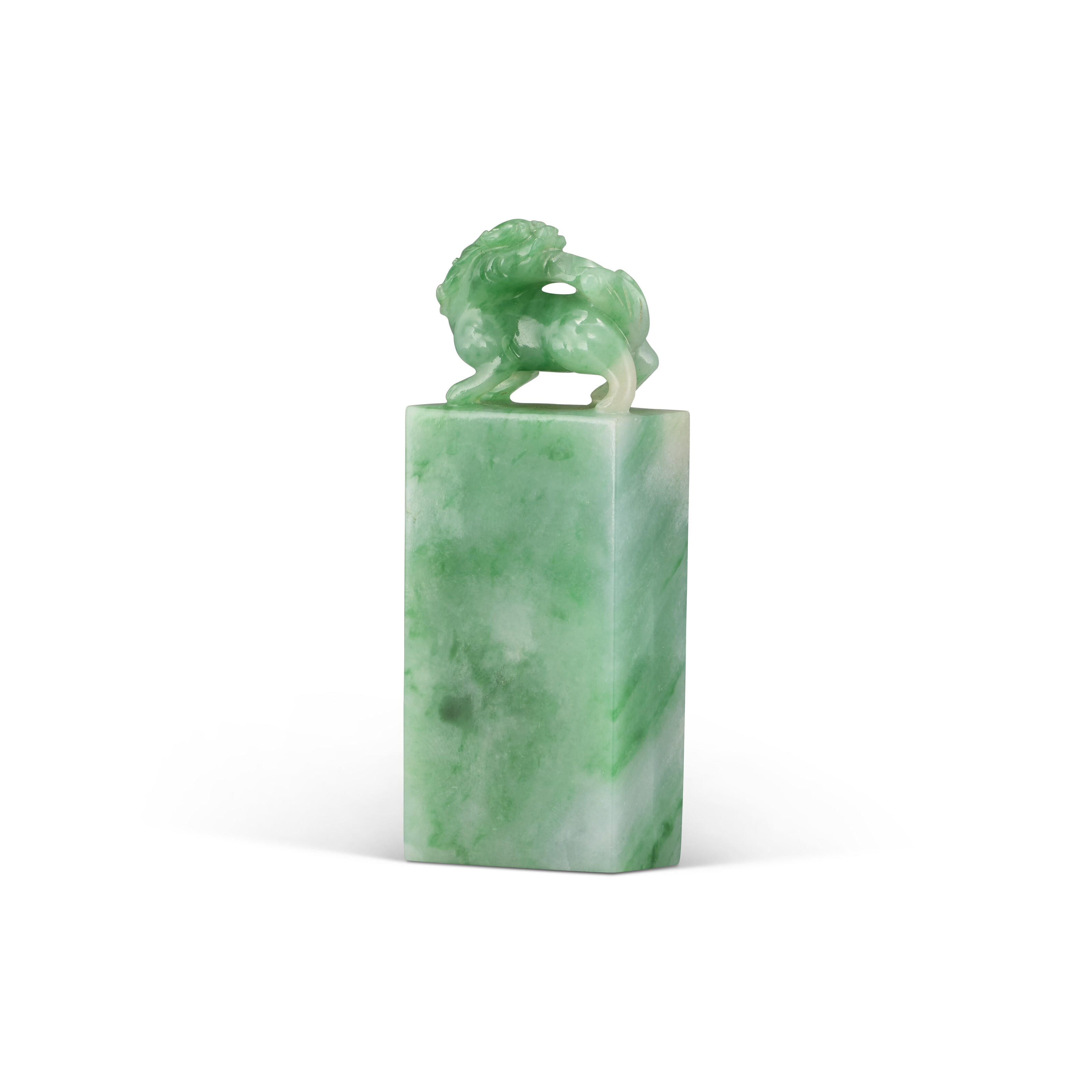 A JADEITE 'MYTHICAL BEAST' SEAL, | Christie’s