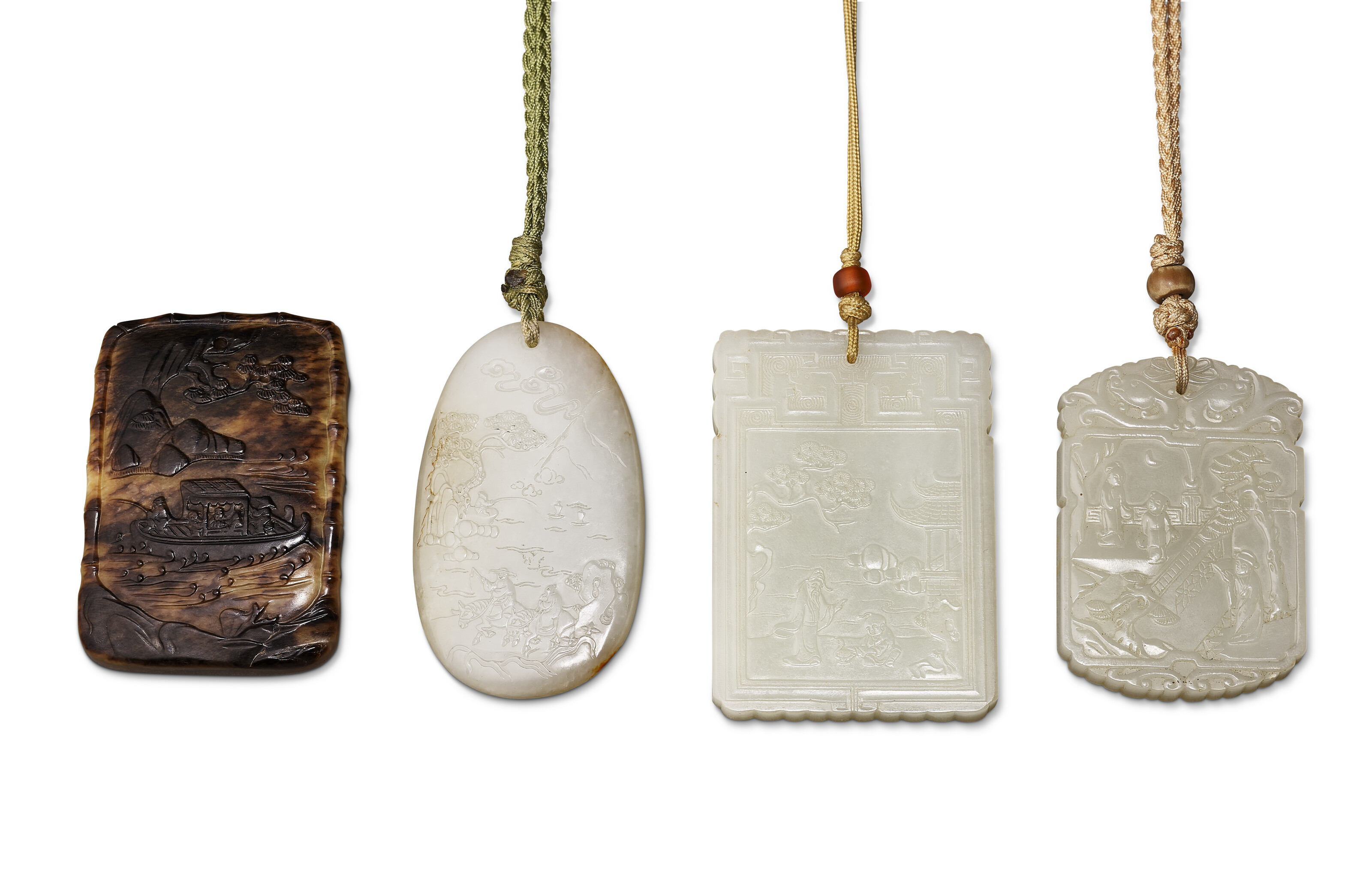 A GROUP OF FOUR JADE PLAQUES, QING DYNASTY AND LATER | Christie’s