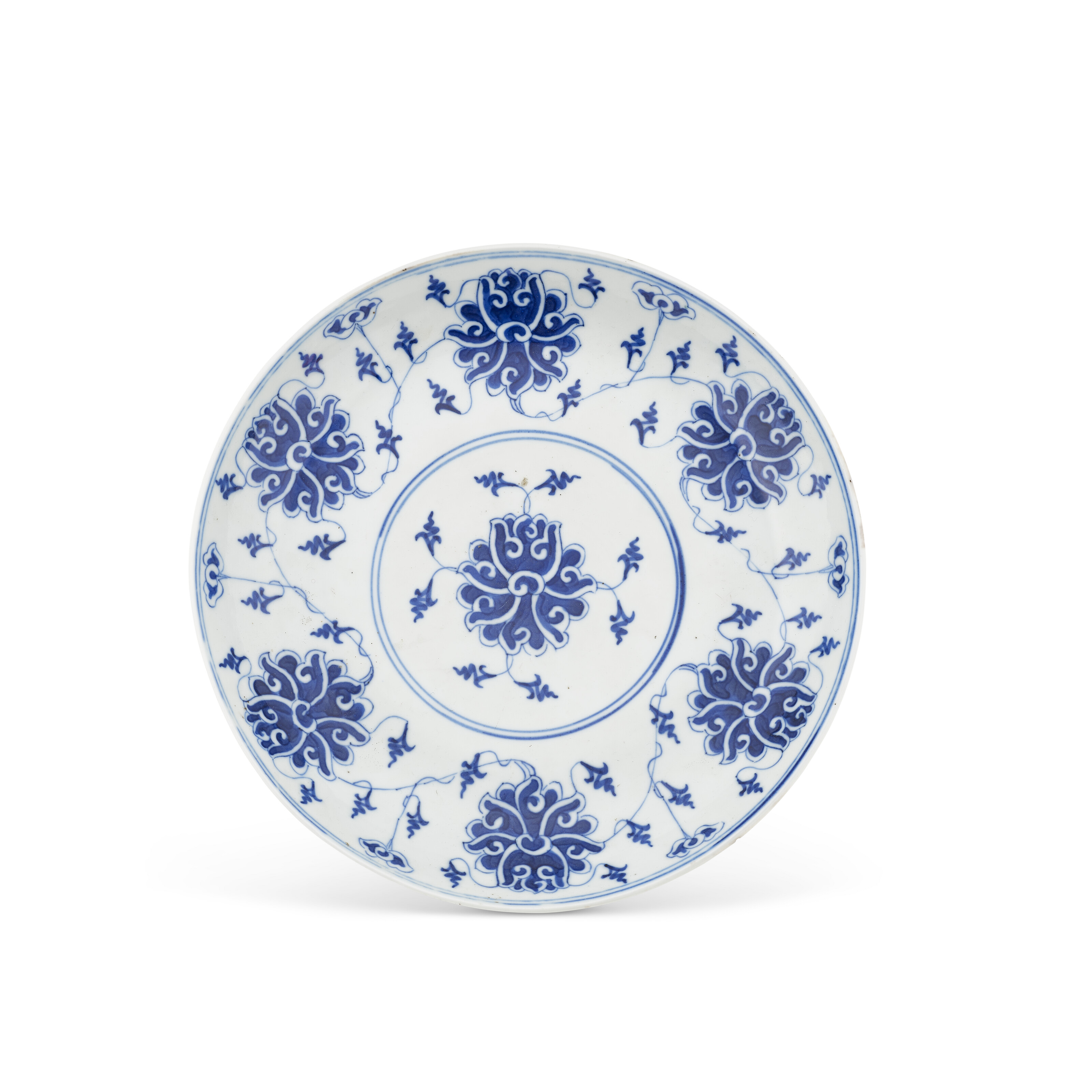 A BLUE AND WHITE 'LOTUS' DISH, REPUBLIC PERIOD | Christie’s