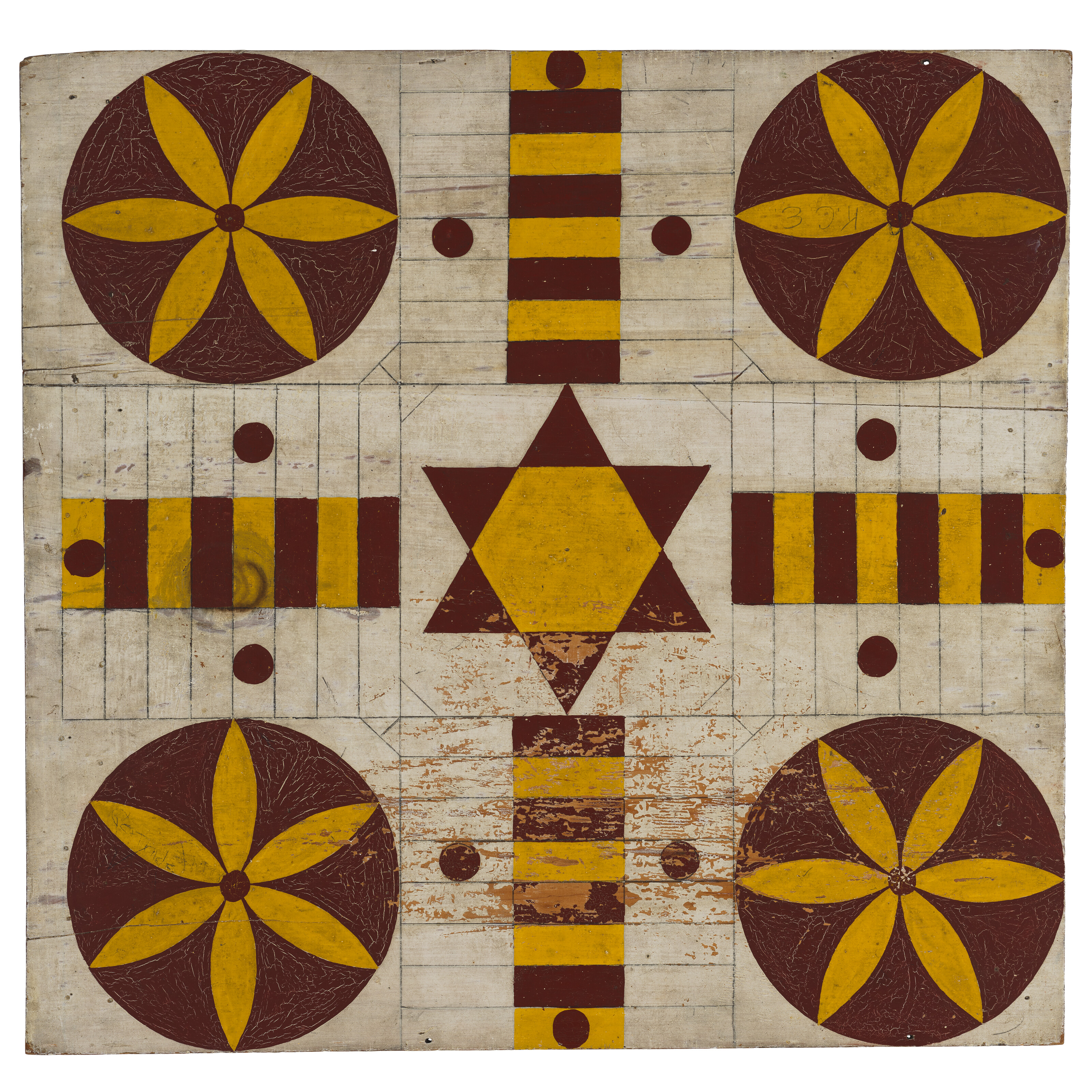 A PAINT-DECORATED PARCHEESI GAME BOARD, 19TH/20TH CENTURY | Christie’s