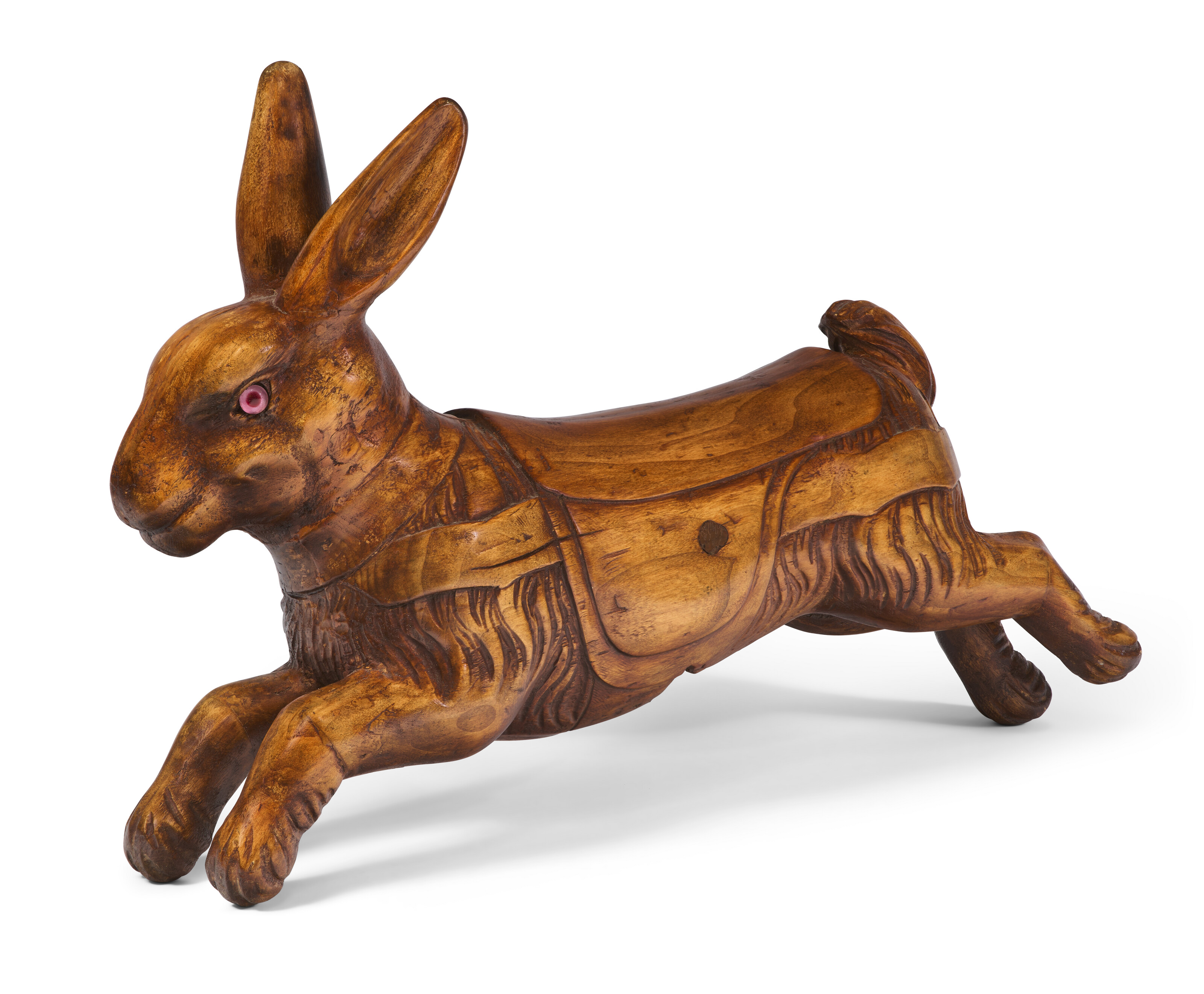 A CARVED WOOD CAROUSEL FIGURE OF A RABBIT, AMERICAN, EARLY 20TH CENTURY ...