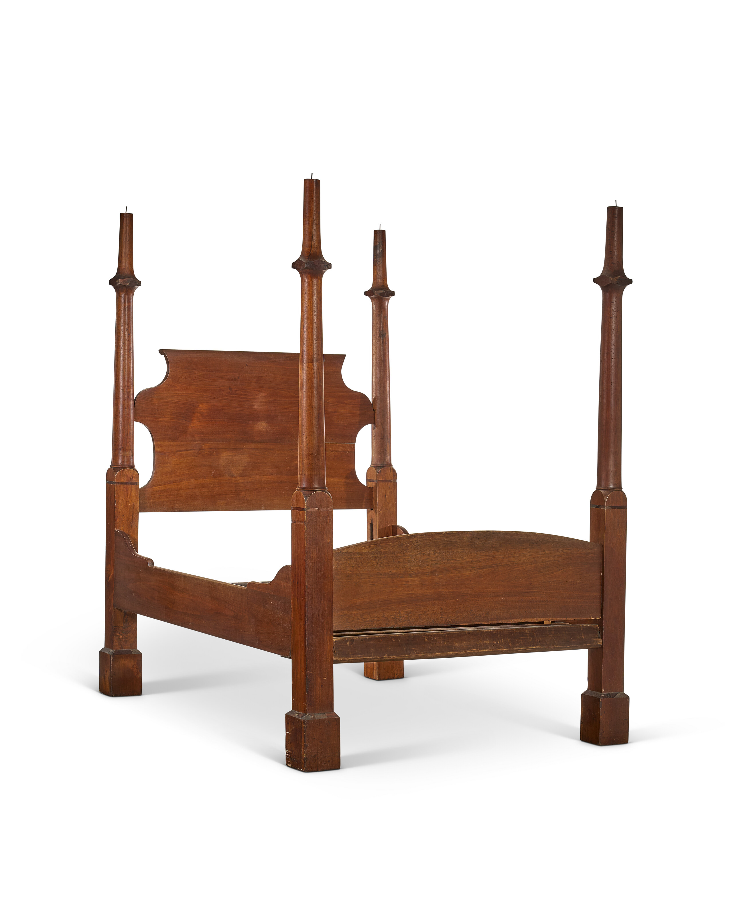 A FEDERAL WALNUT BEDSTEAD, BY HENRY BOYD (1802-1886) OF BOYD ...