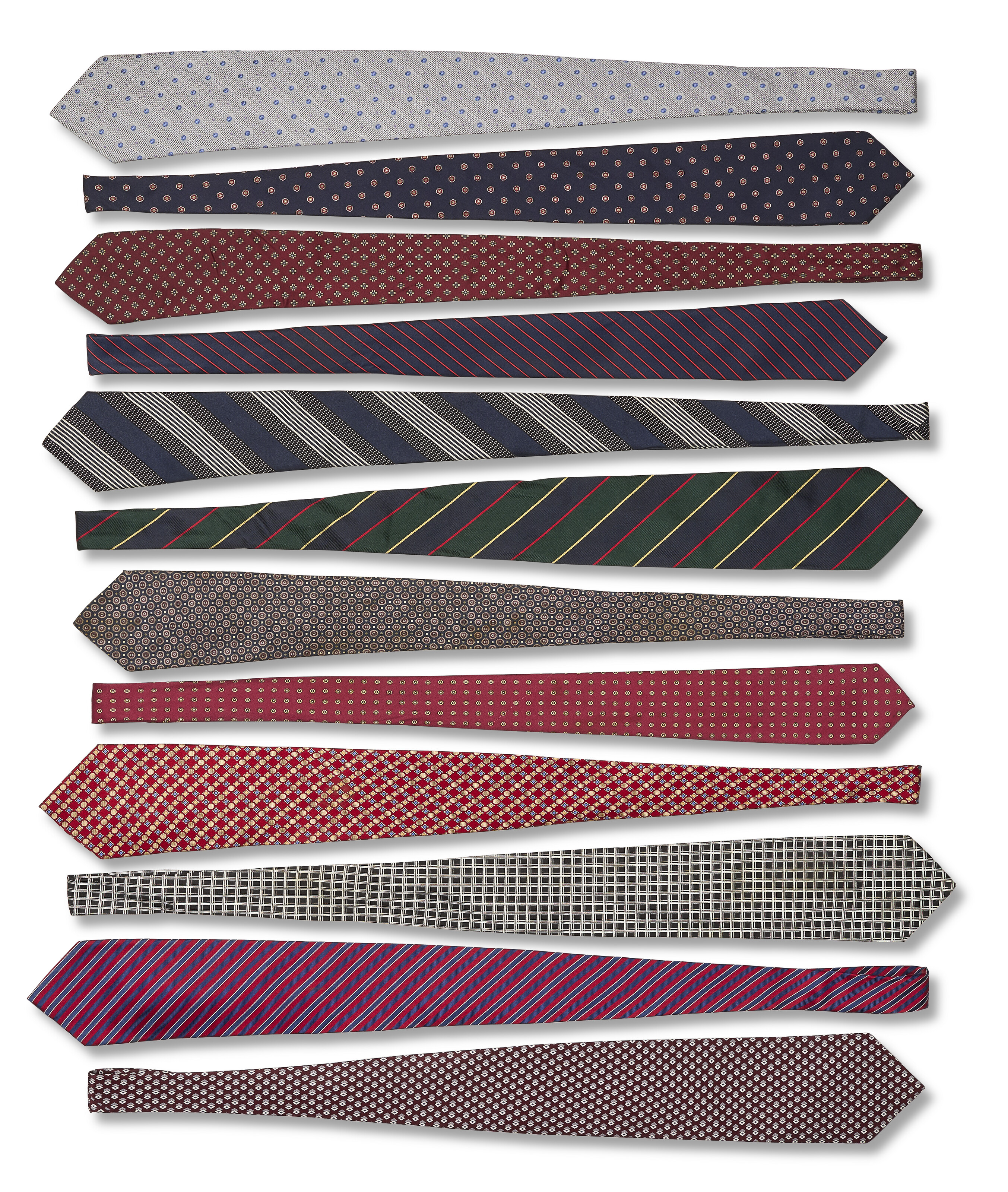 A GROUP OF TIES WORN BY PRESIDENT JIMMY CARTER, VARIOUS MAKERS, LATE ...