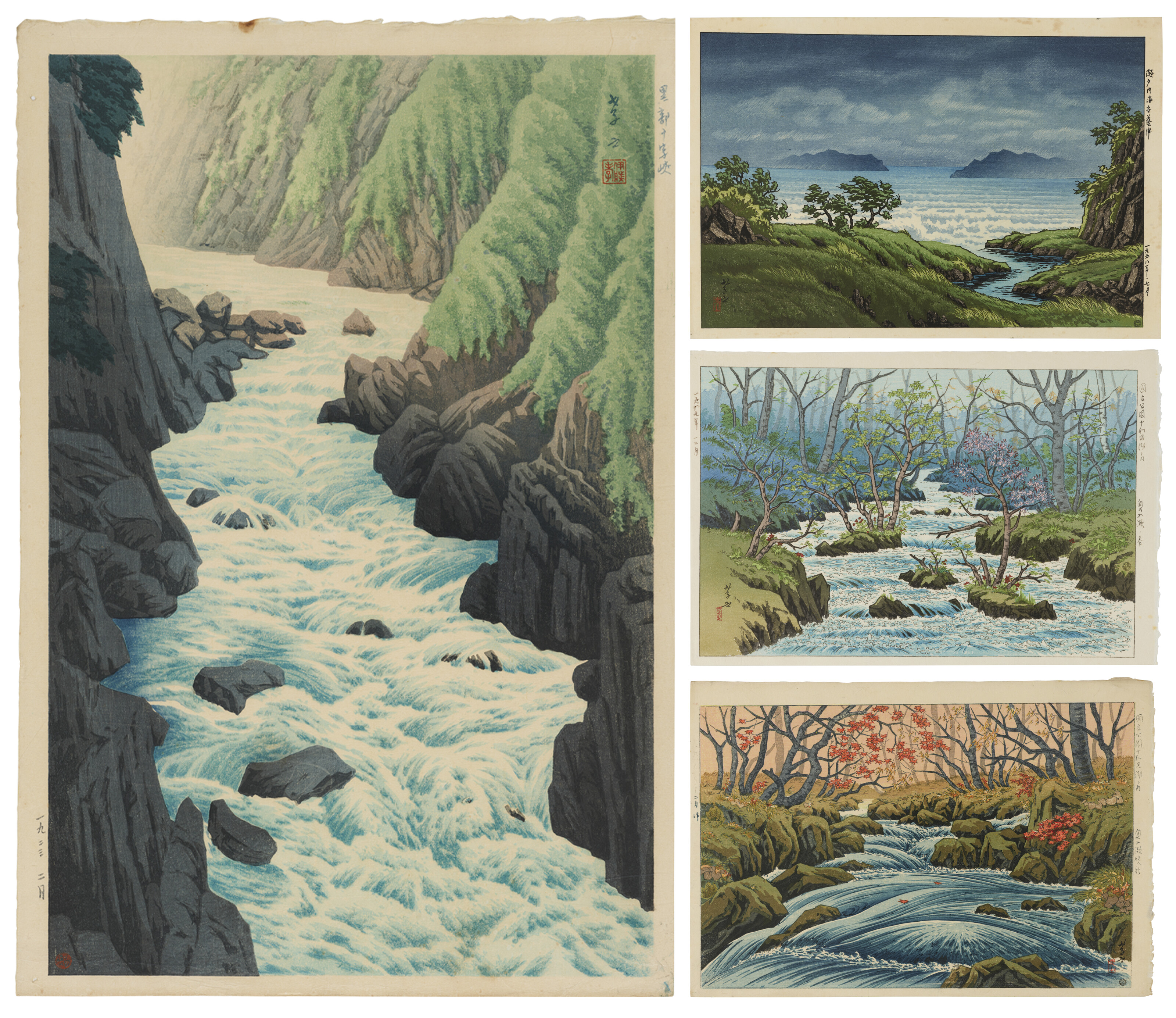 ITO TAKASHI (1894-1982), A group of four water prints | Christie’s