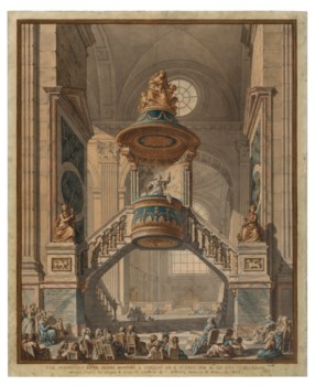 CHARLES DE WAILLY (PARIS 1730-1798), A sermon from the pulpit of the ...