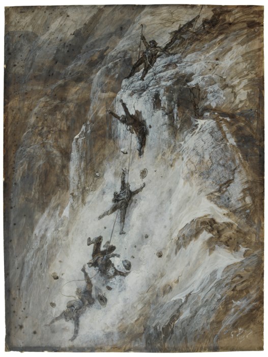 GUSTAVE DORÉ (STRASBOURG 1832-1883 PARIS), The ascent of the Matterhorn ...