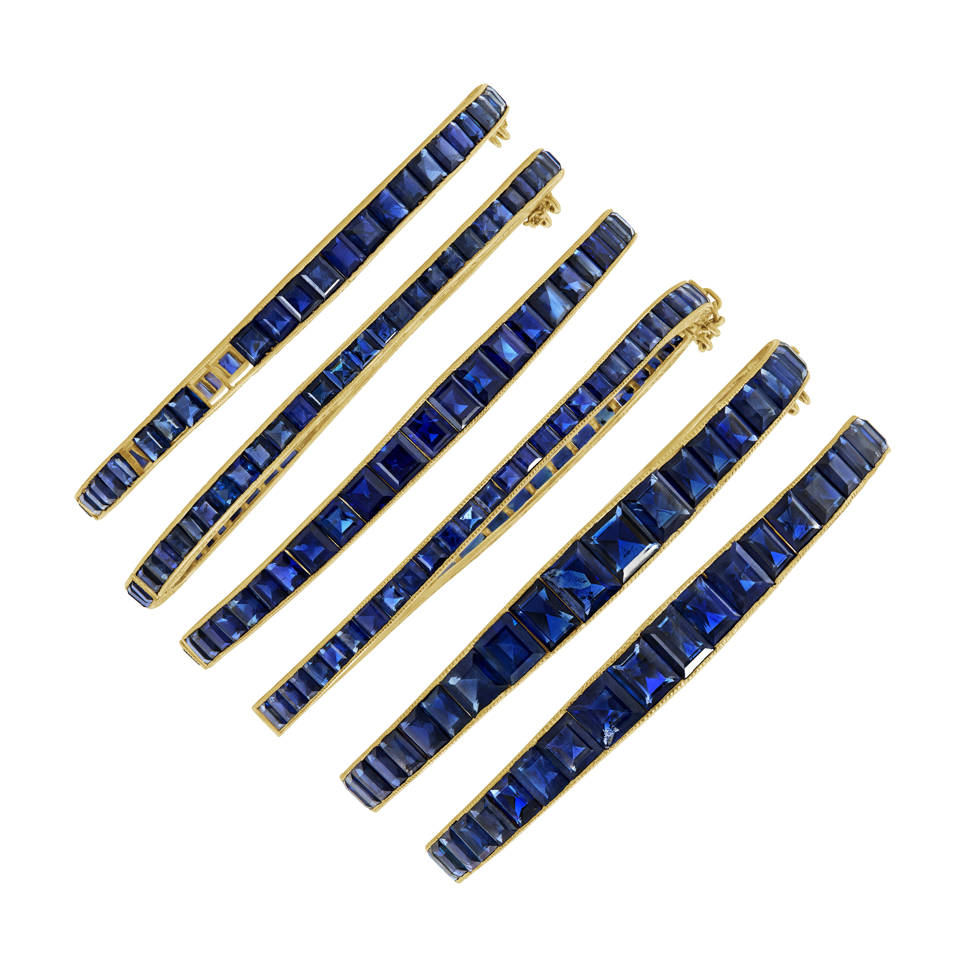 GROUP OF ANTIQUE SAPPHIRE AND DIAMOND BANGLE BRACELETS, | Christie’s