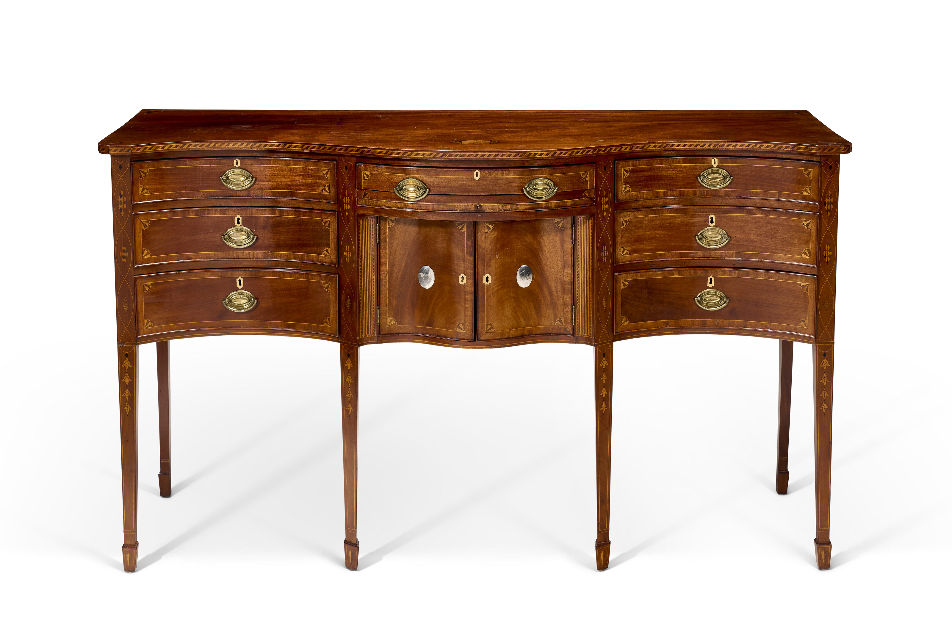 THE JACOB AND TRYPHENA BALCOM FEDERAL INLAID MAHOGANY AND CHERRYWOOD ...