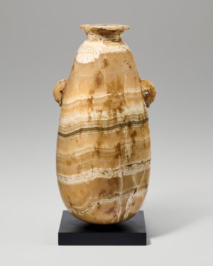 A LARGE EGYPTIAN ALABASTER ALABASTRON, LATE PERIOD, 664-332 B.C ...