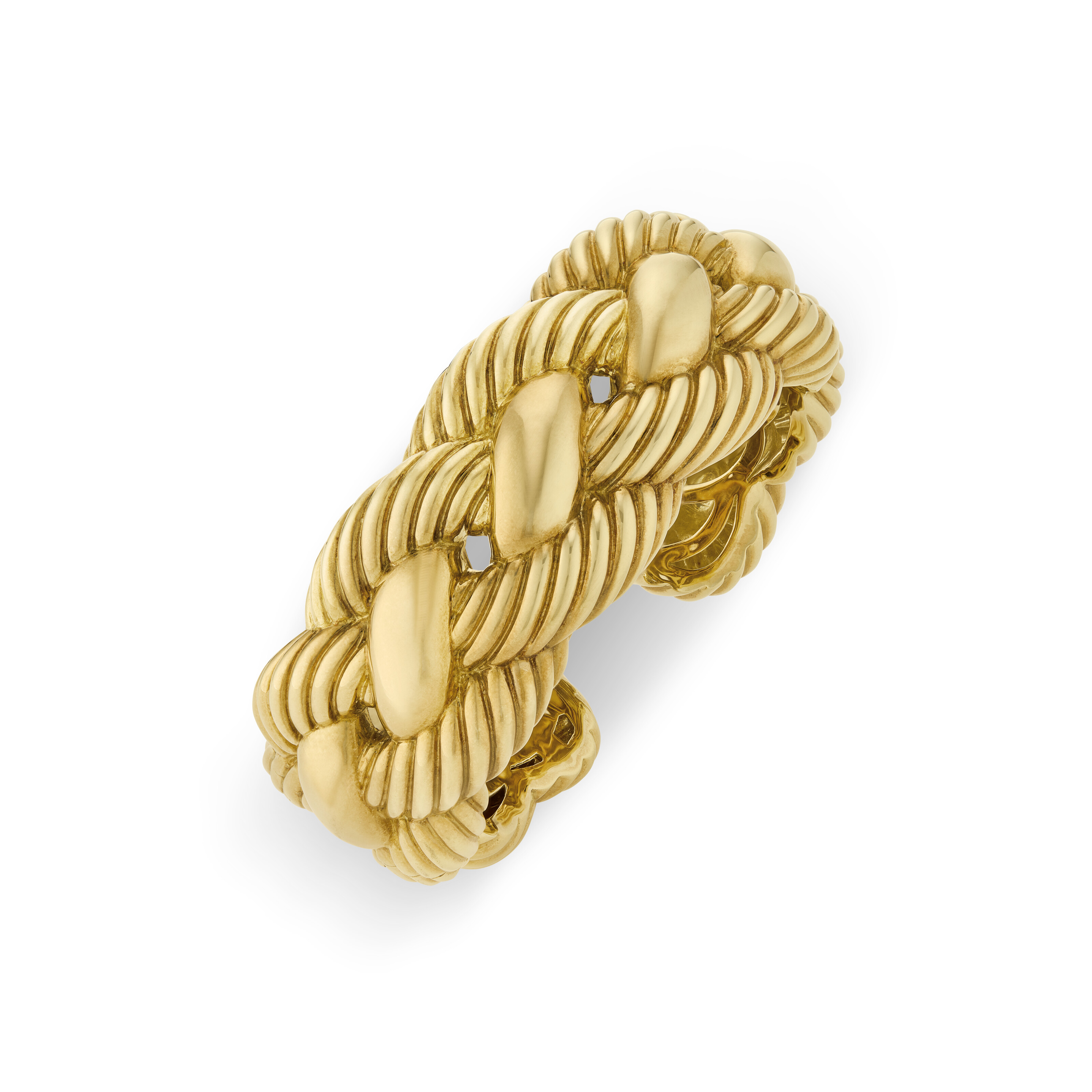 DAVID YURMAN GOLD ‘WIDE WOVEN CABLE’ CUFF BRACELET, | Christie’s