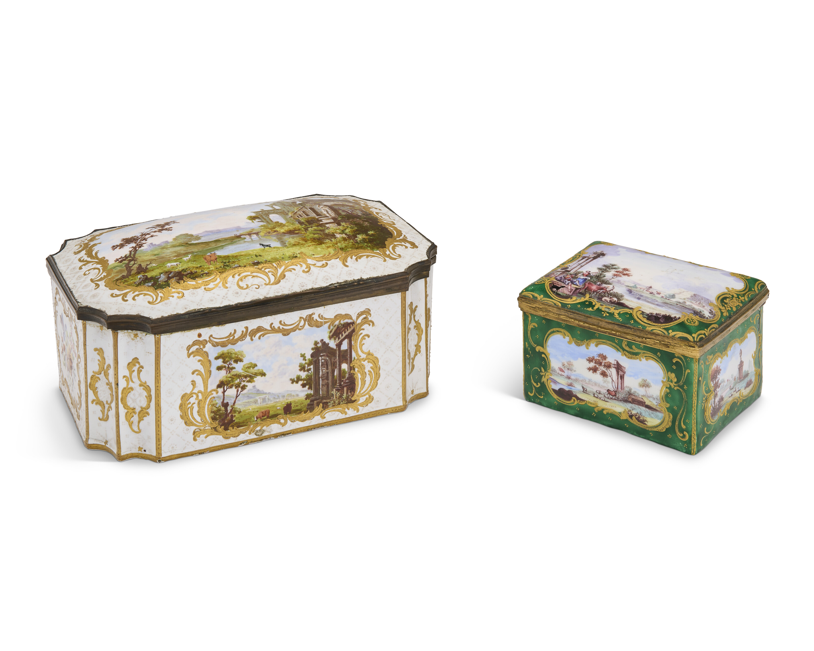 TWO ENGLISH ENAMEL CASKETS, 19TH CENTURY | Christie’s
