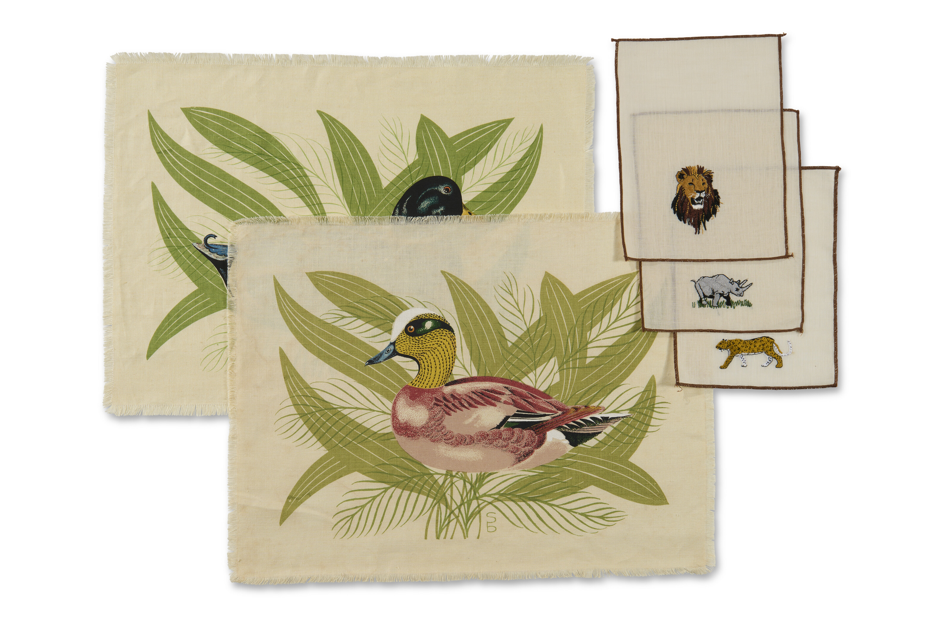 TWELVE DUCK DECOY PLACEMATS, LERON, 20TH CENTURY | Christie’s