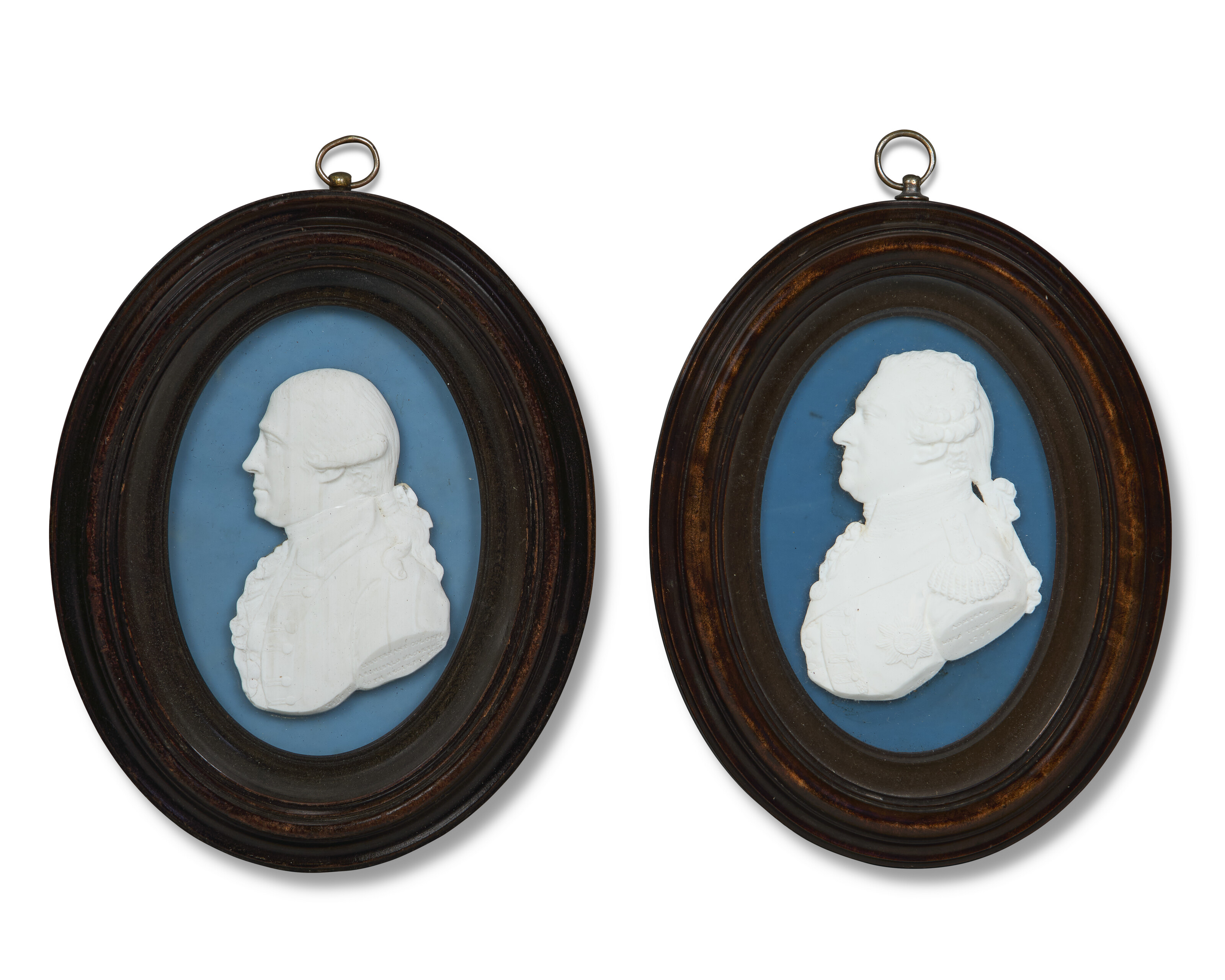 TWO SCOTTISH GLASS-PASTE PORTRAIT MINIATURES, BY JAMES TASSIE, LATE ...