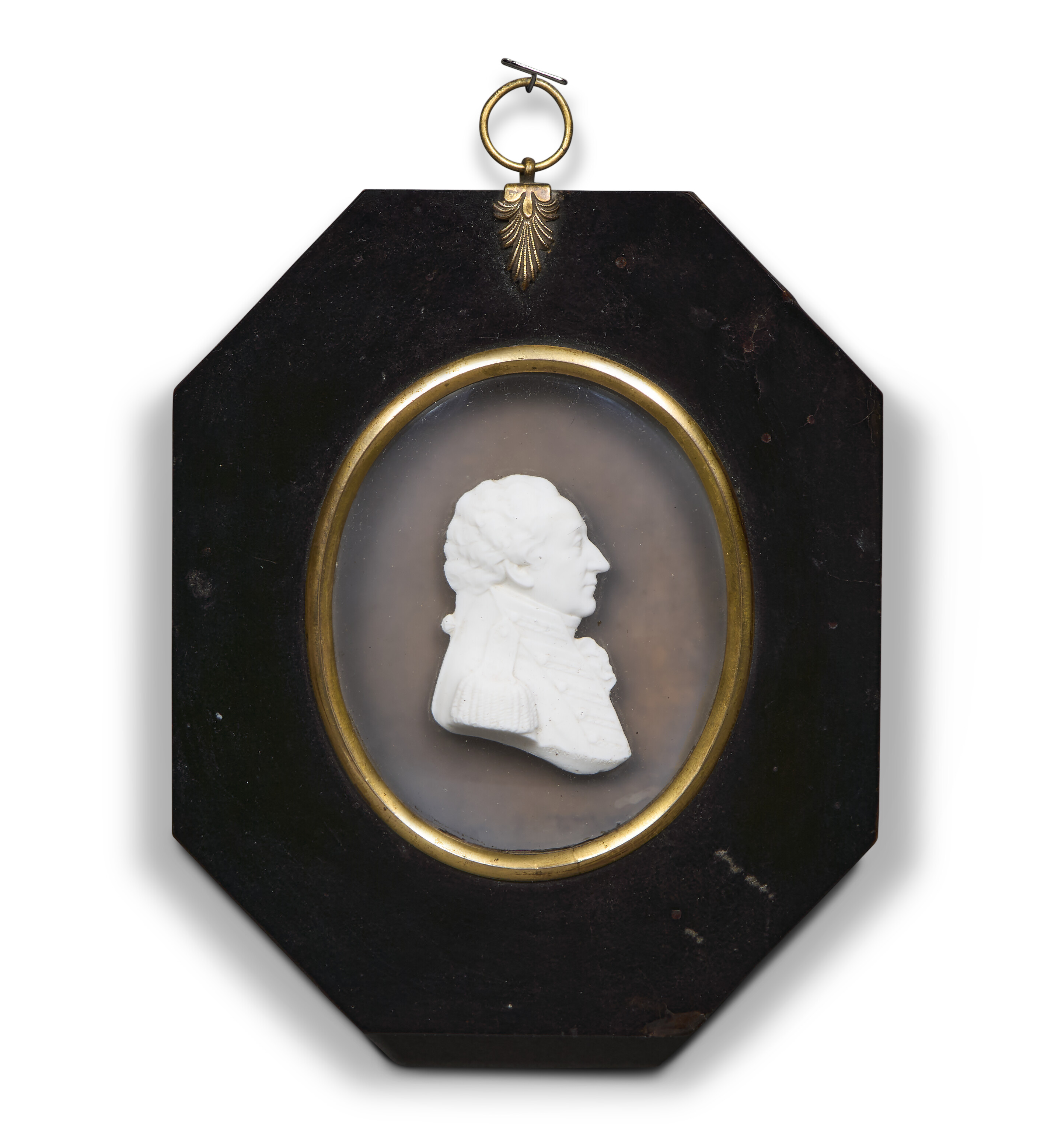 A SCOTTISH GLASS-PASTE PORTRAIT MINIATURE, BY JOHN HENNING, DATED 1804 ...