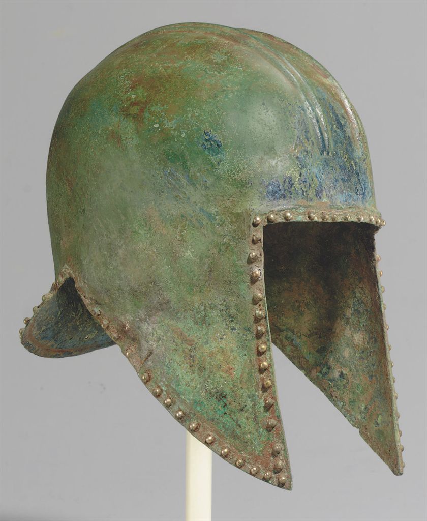 A GREEK BRONZE HELMET OF CORINTHIAN TYPE - auctions & price archive