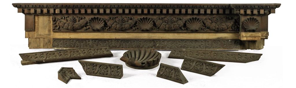 VARIOUS INCOMPLETE SECTIONS OF A GEORGE III CARVED WALNUT CH ...