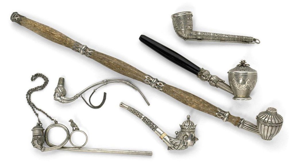 TWO OTTOMAN SILVER PIPES , CIRCA 1880 | Christie's