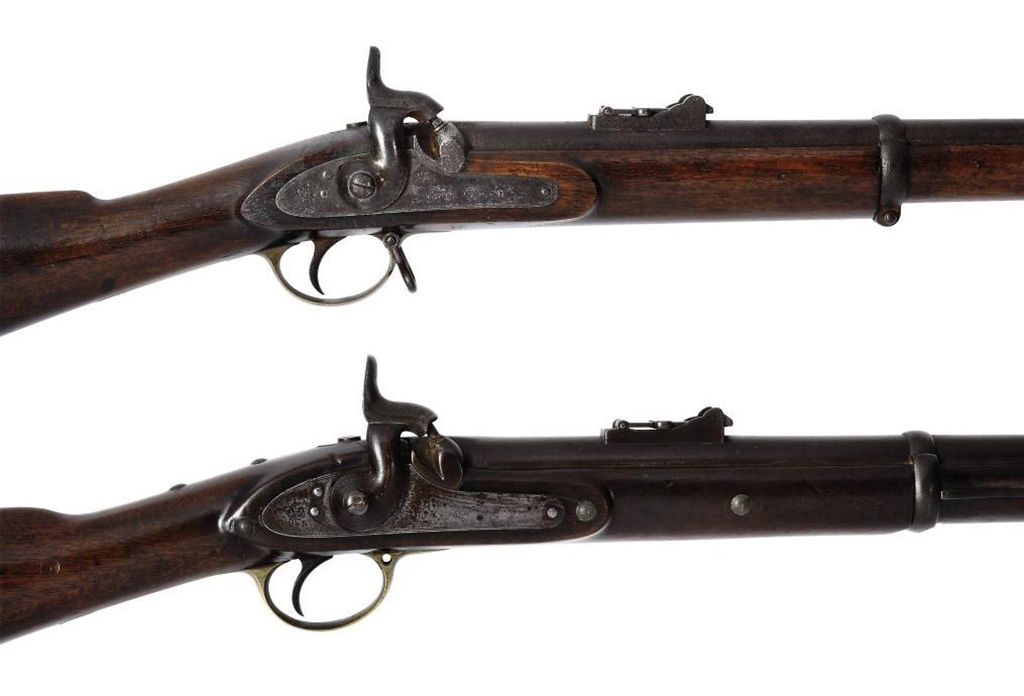 Tower Model 1861 Percussion Rifle with Bayonet, - auctions & price archive