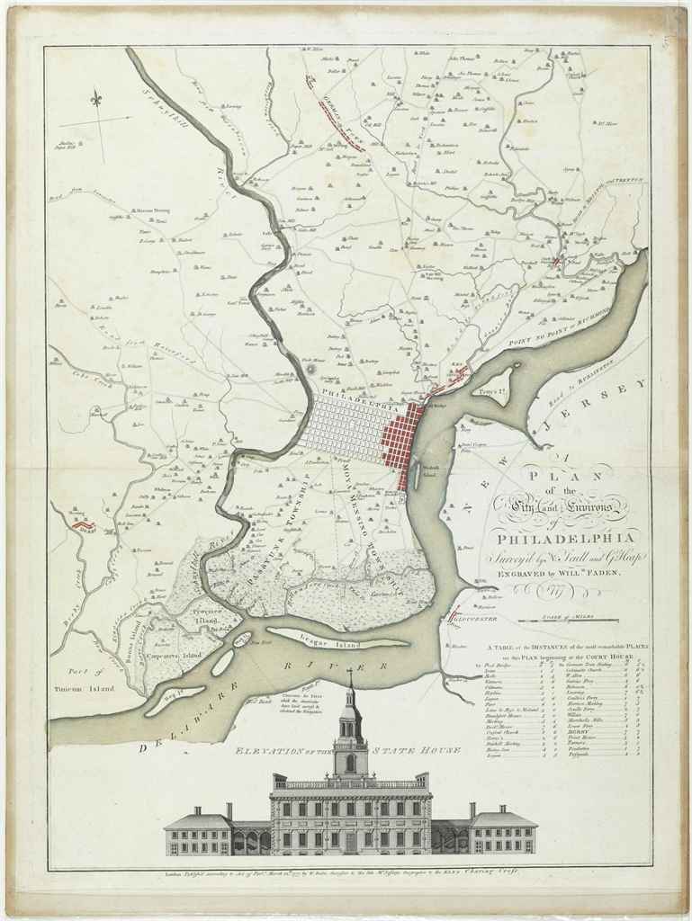 Nicholas Scull and George Heap map of Philadelphia - auctions & price ...