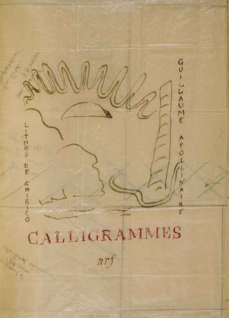 APOLLINAIRE, Guillaume (1880-1918) Calligrammes Maquette ori ...