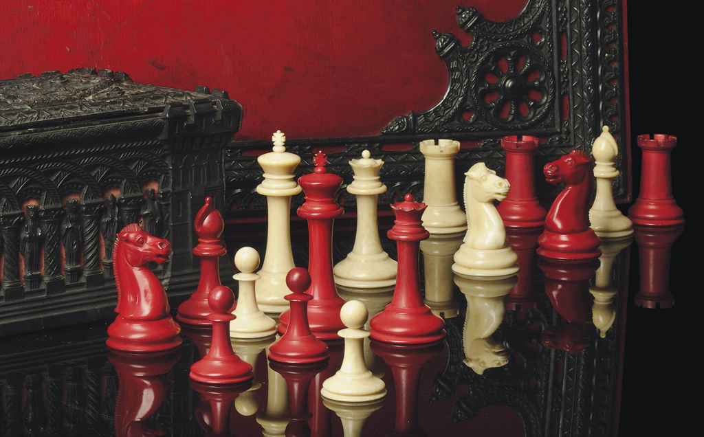 VICTORIAN STAUNTON CHESS SET, of - auctions & price archive
