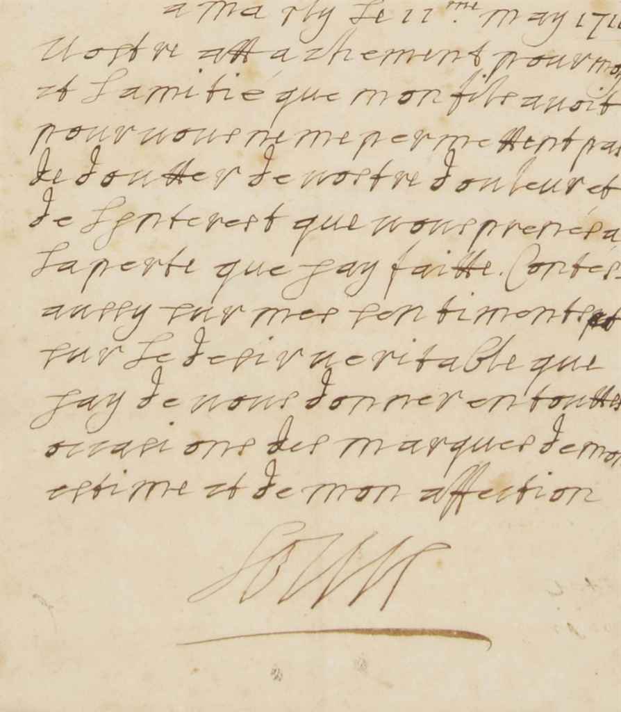 LOUIS XIV. Lettre signée (signature - auctions & price archive